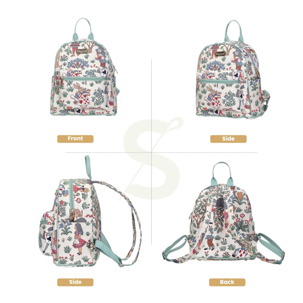 Signare Tapestry Casual Backpack Rucksack Women School Bags with Floral Design (Poppy, DAPK-POP)