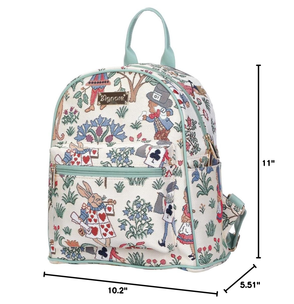 Signare Tapestry Casual Backpack Rucksack Women School Bags with Floral Design (Poppy, DAPK-POP)