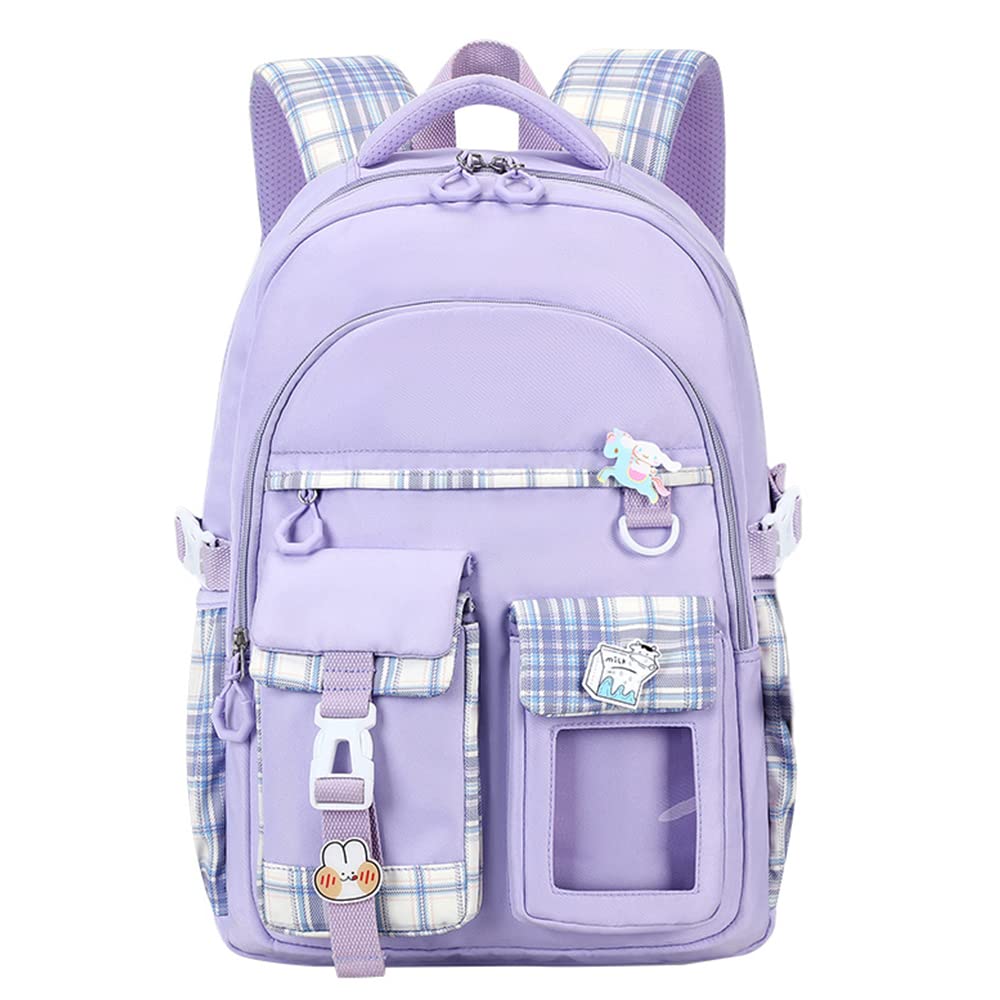 Girls Backpacks 15.6 Inch Laptop School Bag College Backpack Travel Daypack Large Bookbags for Teens Girls College Women Students (Purple)