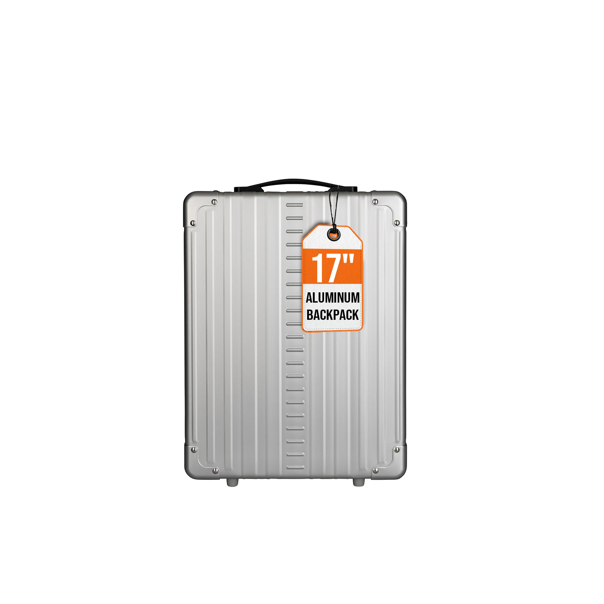 ALEON 17" Hybrid Aluminum Backpack- Outdoor backpack in Silver- Comfortable and sturdy case for photo equipment or laptop. Also ideal as a work backpack for craftsmen or as a school backpack.
