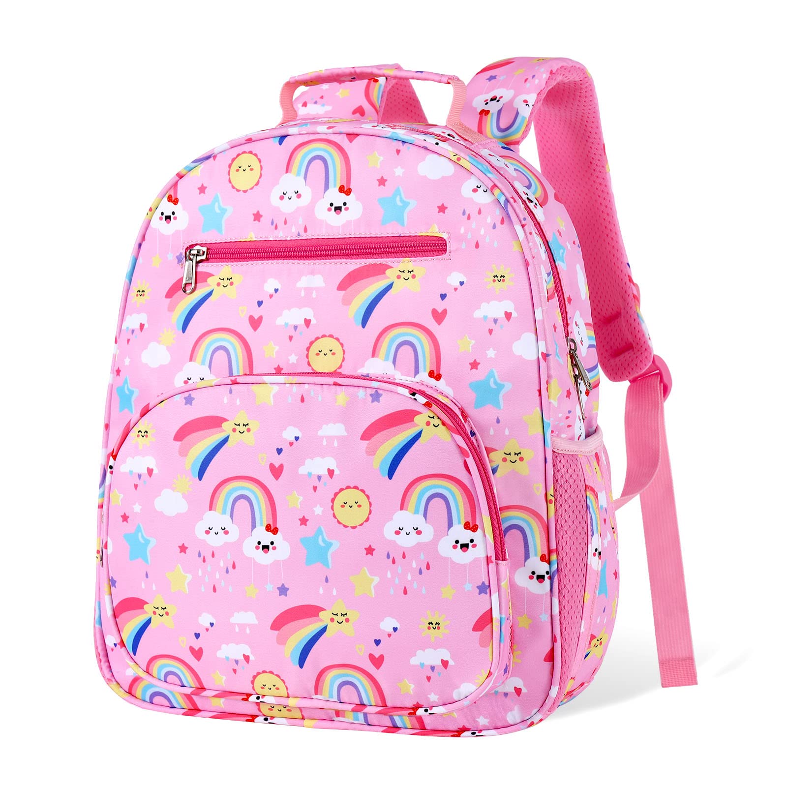JoyLEME Backpack for Girls Kids, Ideal Kids Rainbow Clouds School Backpack Casual Daypack, Waterproof Preschool Kindergarten Elementary Large Capacity Schoolbag Teen Girls Valentine's Day Gifts(12L)