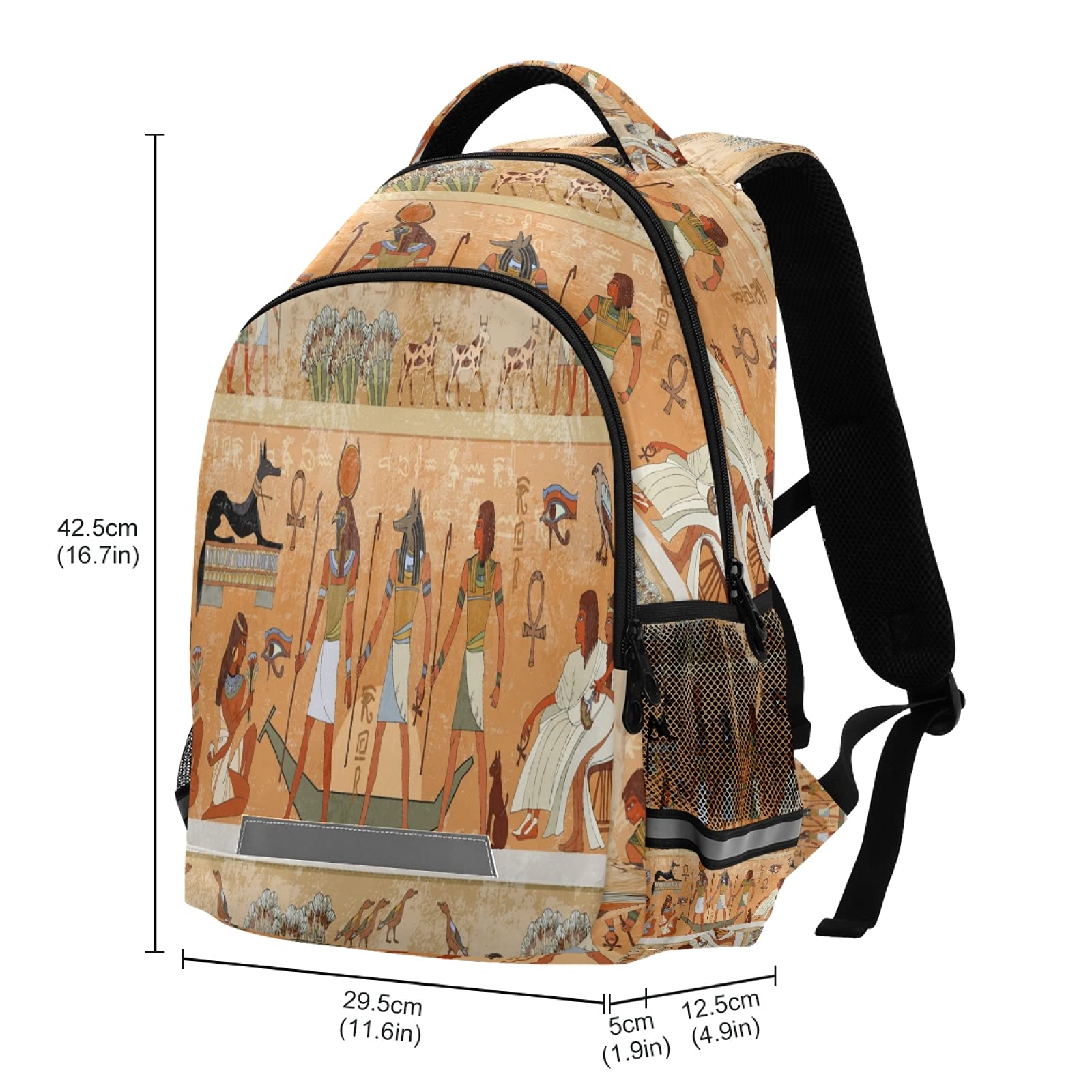 xigua Egyptian Tribal Life Printing Backpack Casual Daypacks- Lightweight School Bag