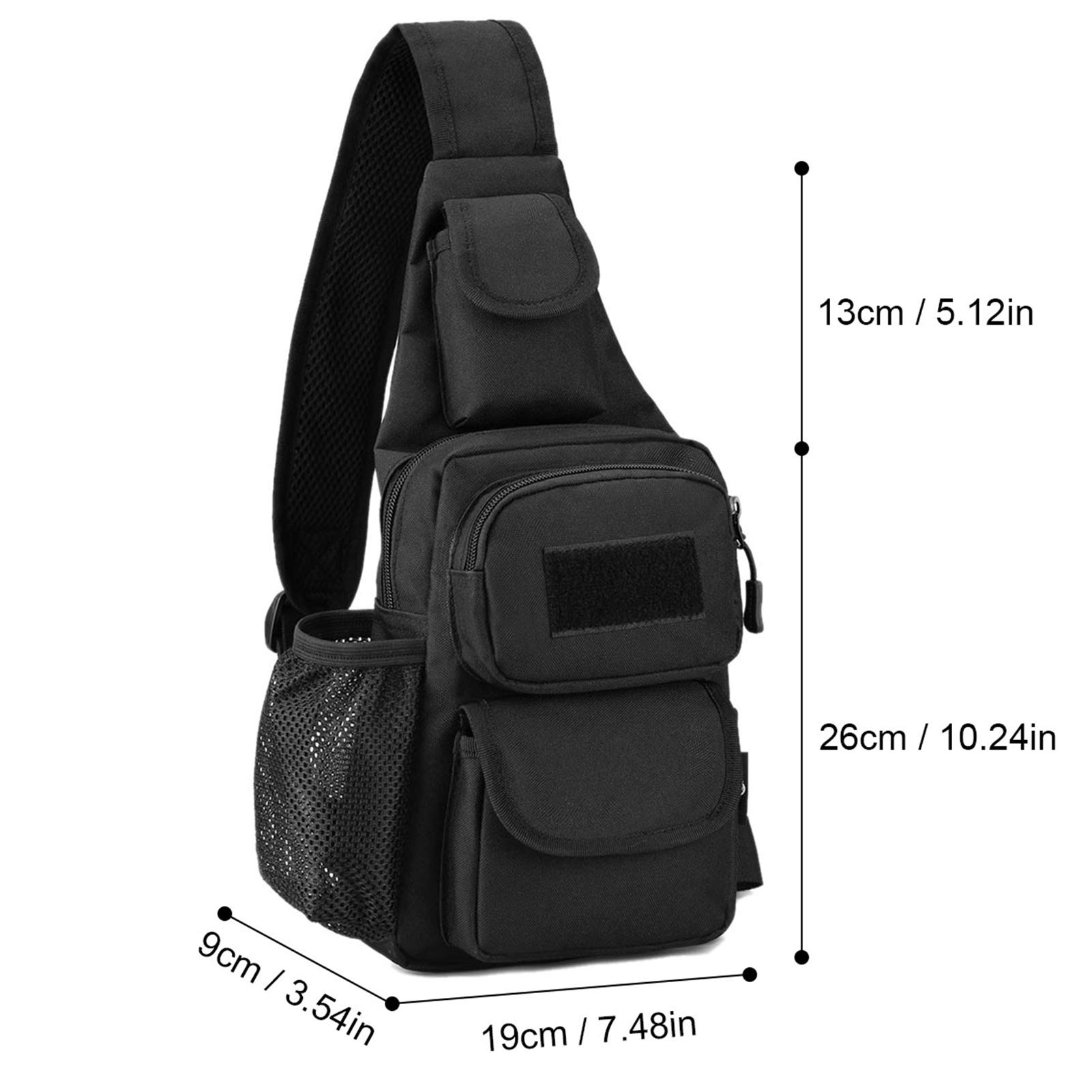 CamGo Tactical Chest Sling Bag One Strap Crossbody Daypack Mini Shoulder Backpack for Sport Daily Use