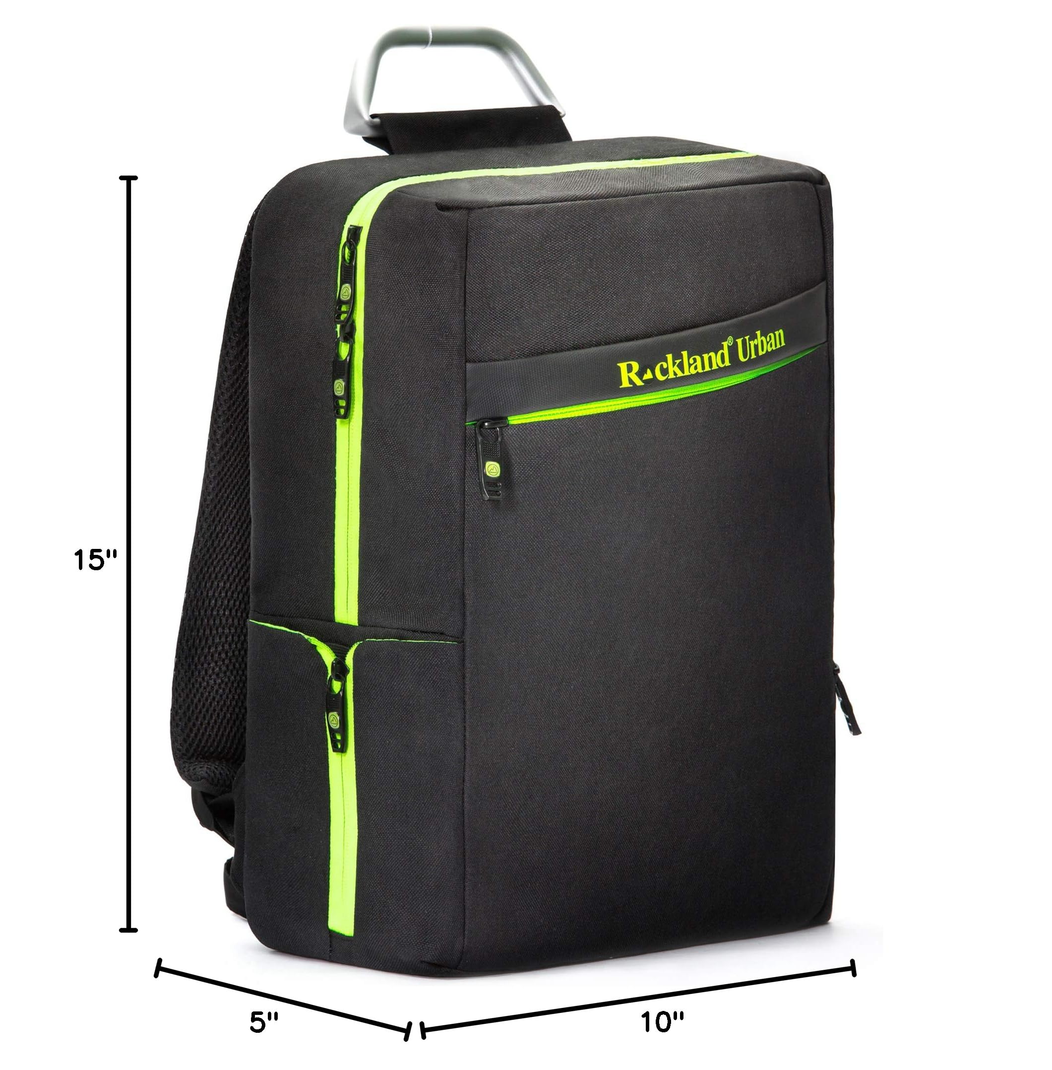 Rockland Urban Laptop Backpack, Black, medium