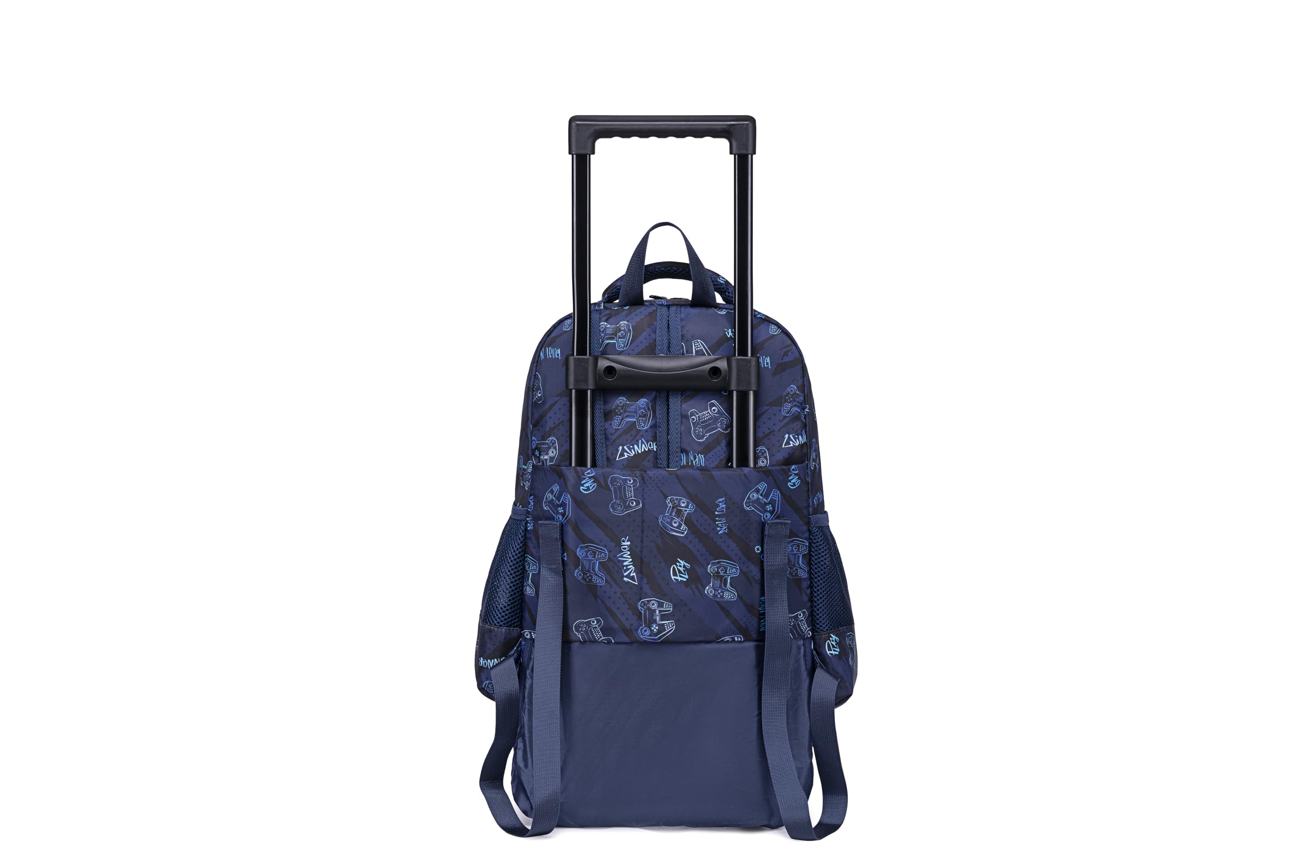 CAMTOP 18 Inch Rolling Backpack Girls Travel Roller Bag with Wheels Kids School Bags Wheeled Luggage Backpack (Galaxy-Rainbow)