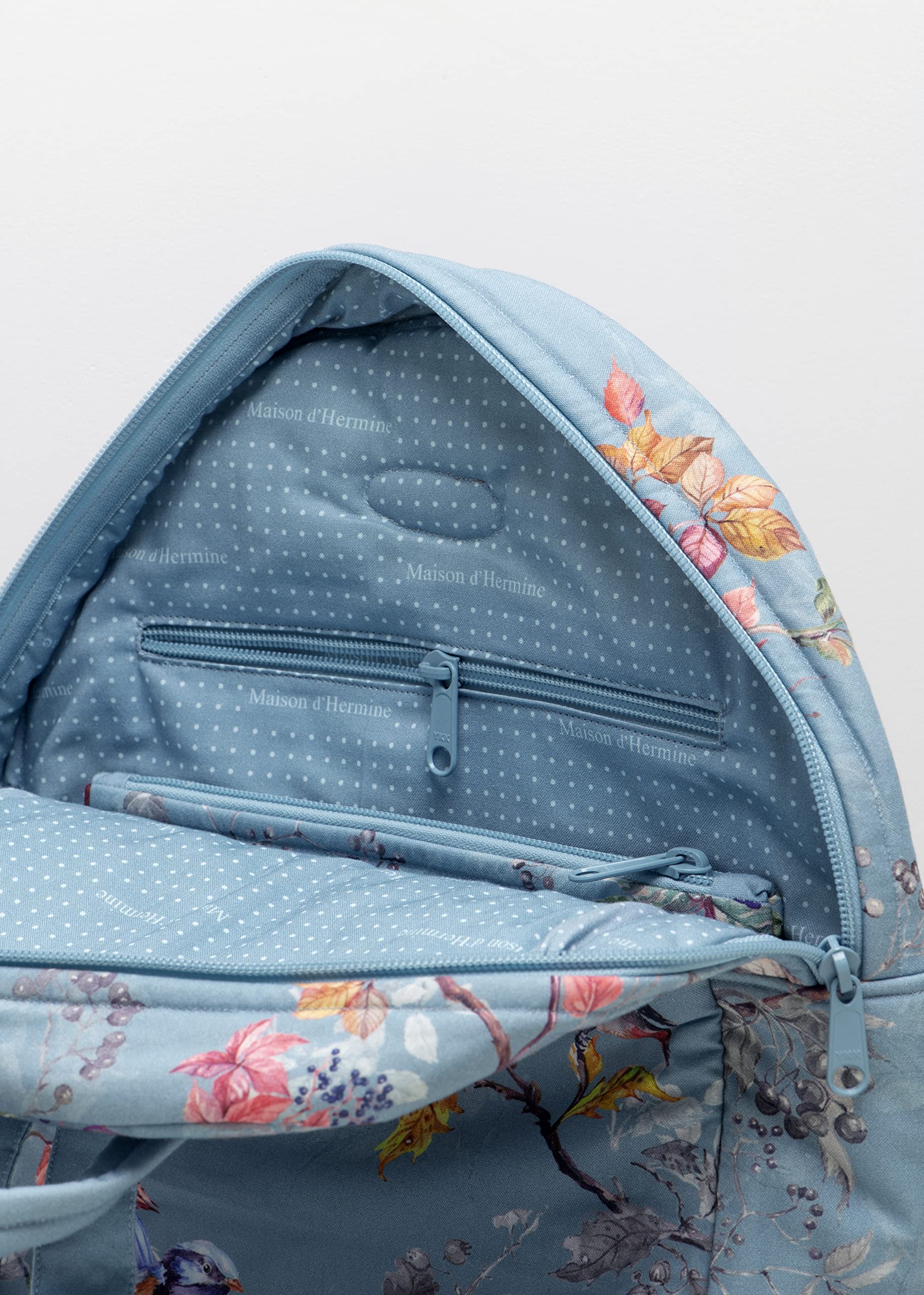 Maison d' Hermine Equinoxe Cotton Backpack with Small Pouch Lightweight Bag for Travel College School Work Beach Perfect for Women & Men Students