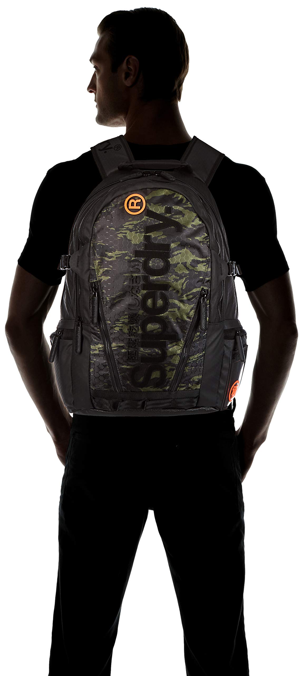 Superdry Men's Backpack, Green (Green Camo), 28x45x12 centimeters (W x H x L)