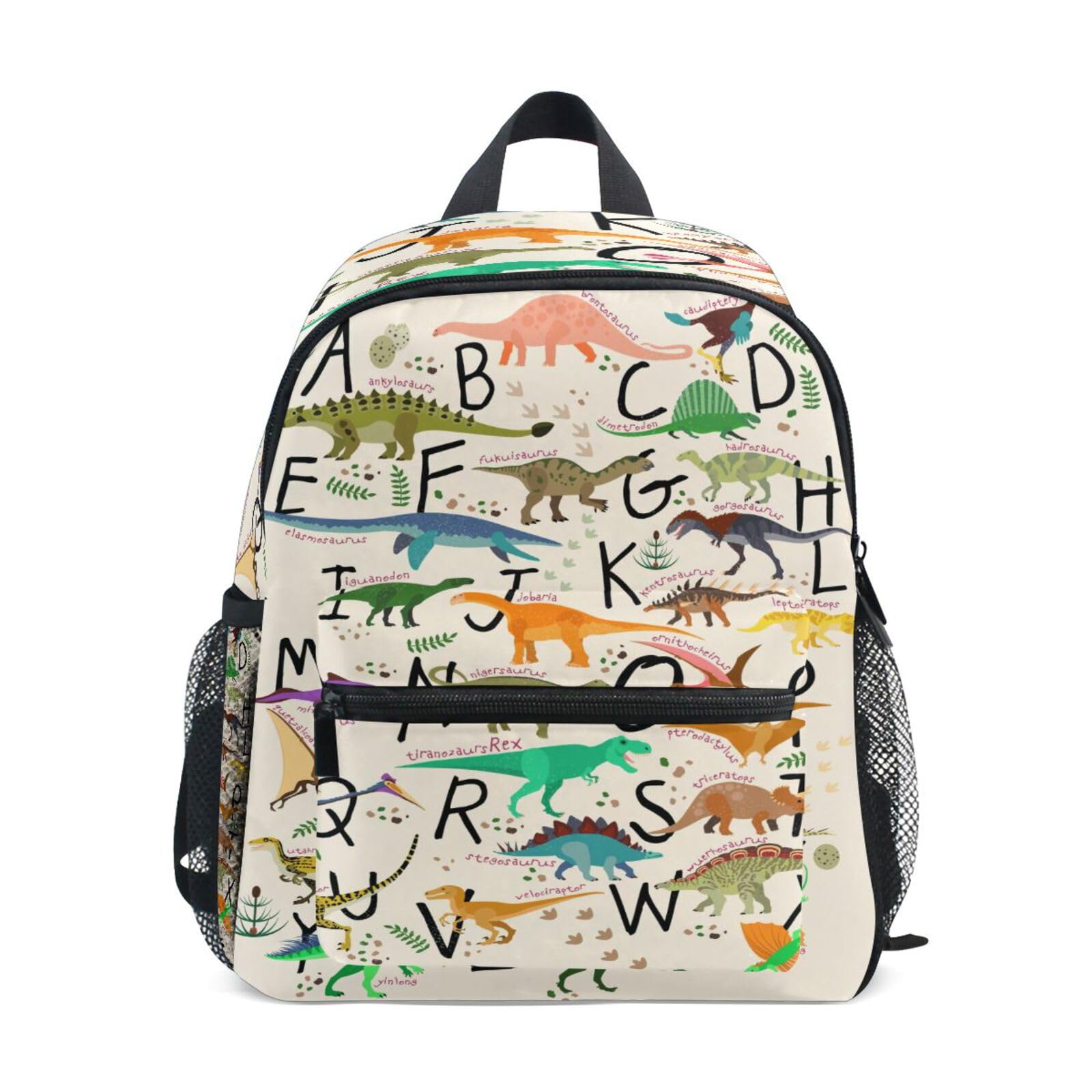Cute Alphabet Dinosaur Toddler Backpack for Kids Boys Girls Childish Dino Kid's Backpack Preschool School Children Bag Bookbag Nursery Junior Primary Student Travel Bag Schoolbag for Junior Primary