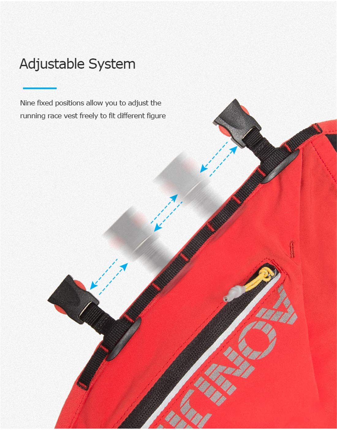 AONIJIE 2.5L/5L/12L Professional Lightweight Cross-Country Backpack Outdoor Hydration Backpack Hiking Camping Climbing (5L# Orange-M/L)