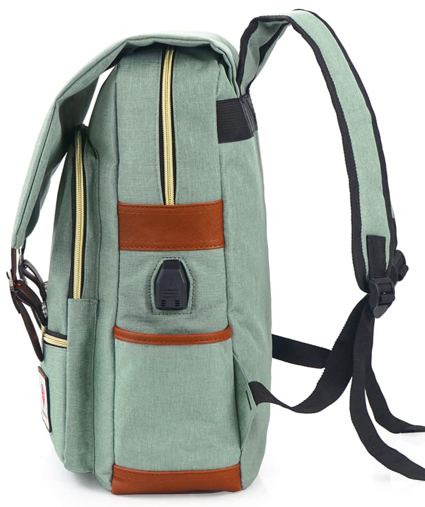 Xinveen Vintage Laptop Backpack Travelling Backpack Casual Daypacks School Shoulder Bag for Men Women Purple