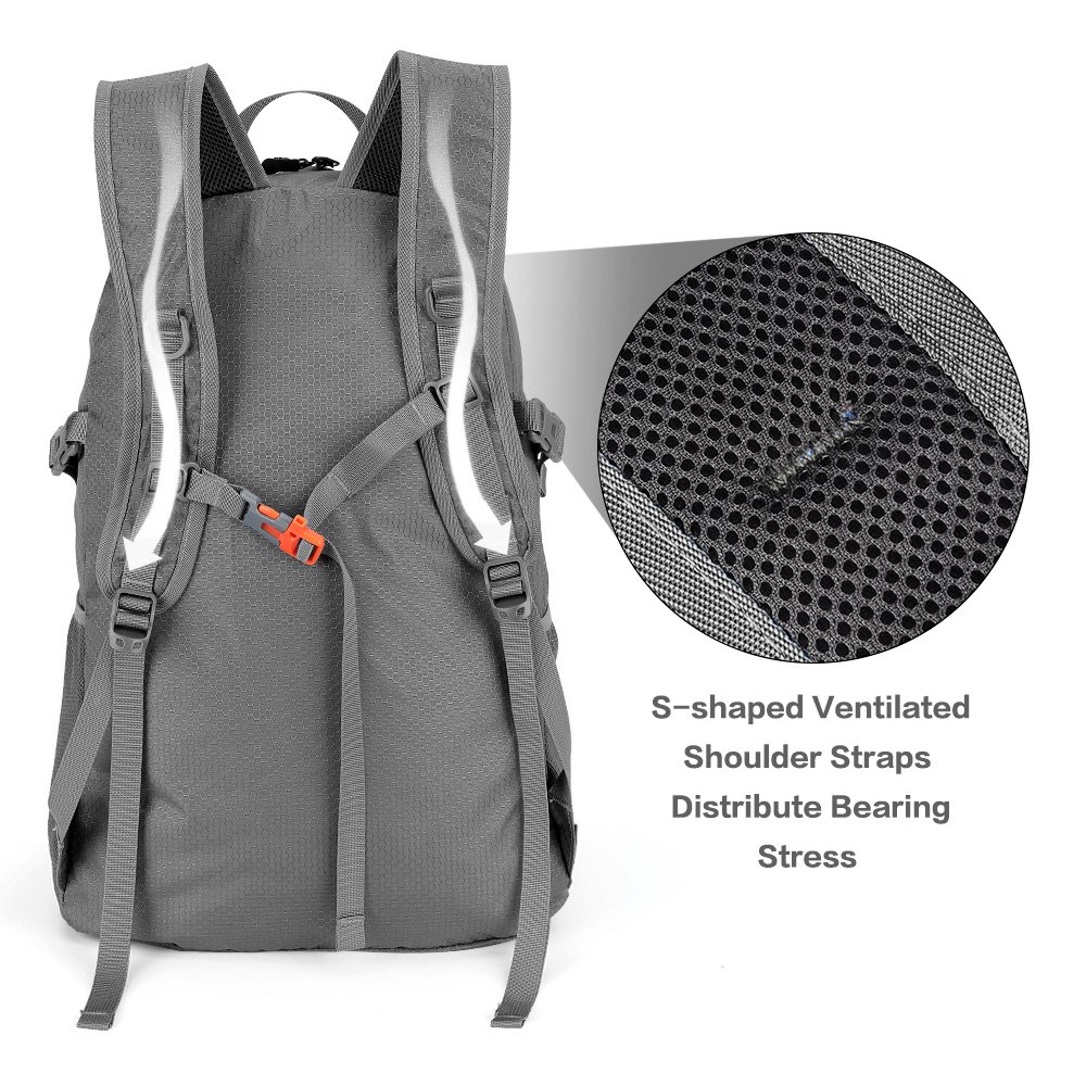 NEEKFOX Lightweight Packable Travel Hiking Backpack Daypack,35L Foldable Camping Backpack,Ultralight Outdoor Sport Backpack