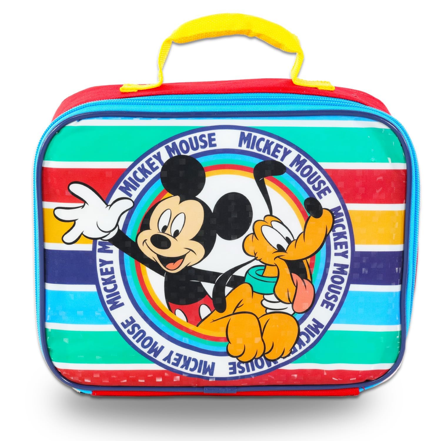 Mickey Mouse Mini Backpack with Lunch Box Set - 4 Pc Bundle with 11" Mickey Backpack, Mickey Mouse Lunch Bag, Temporary Tattoos, More | Mickey Mouse Backpack for Toddler