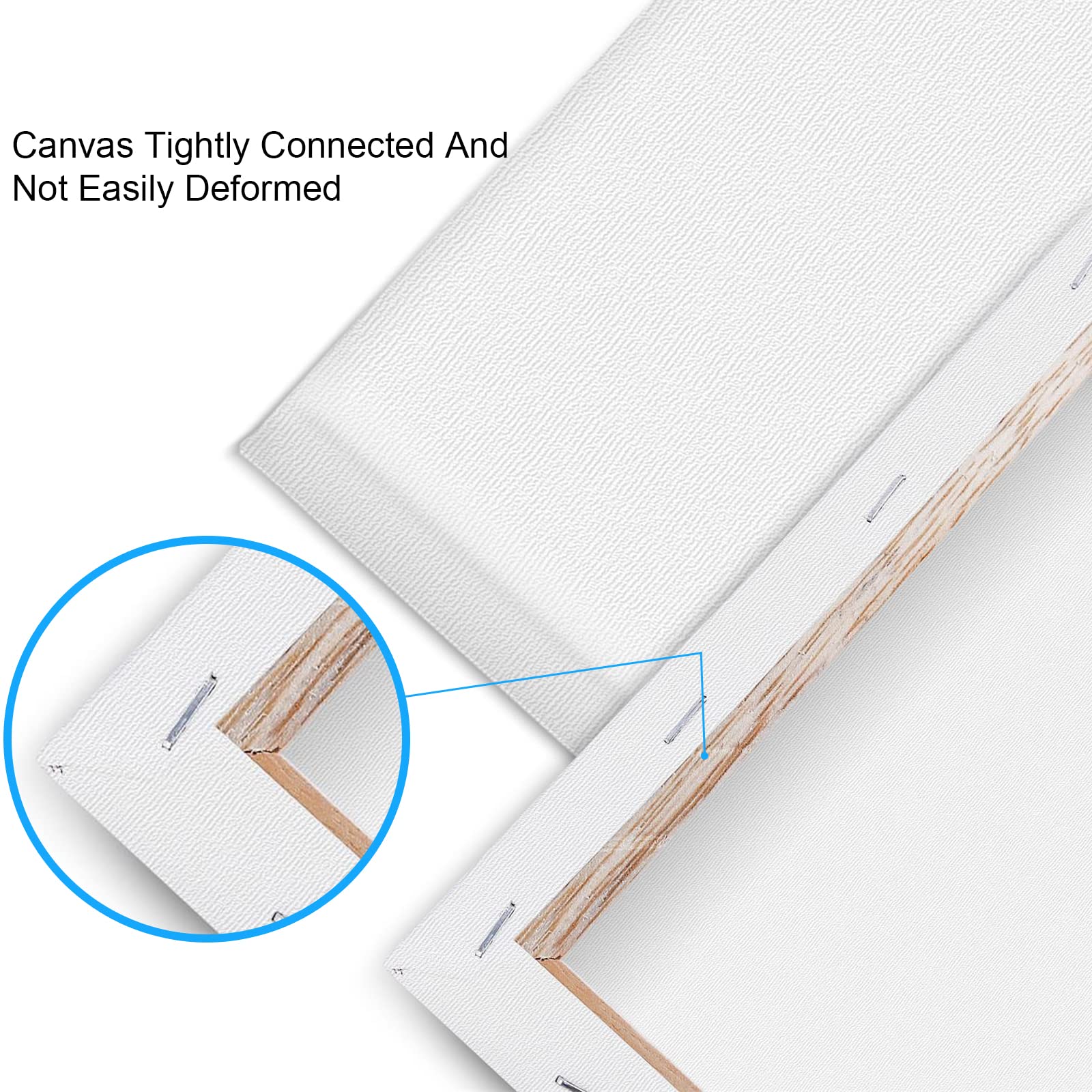 20 Pack Canvases for Painting with 8x10", Painting Canvas for Oil & Acrylic Paint.