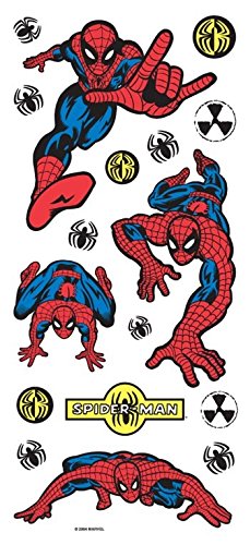 Marvel Spiderman Backpack for Boys Girls Kids -- 2 Pc Bundle With 16" Marvel Comics Spiderman School Backpack Bag with Stickers (Spiderman School Supplies)