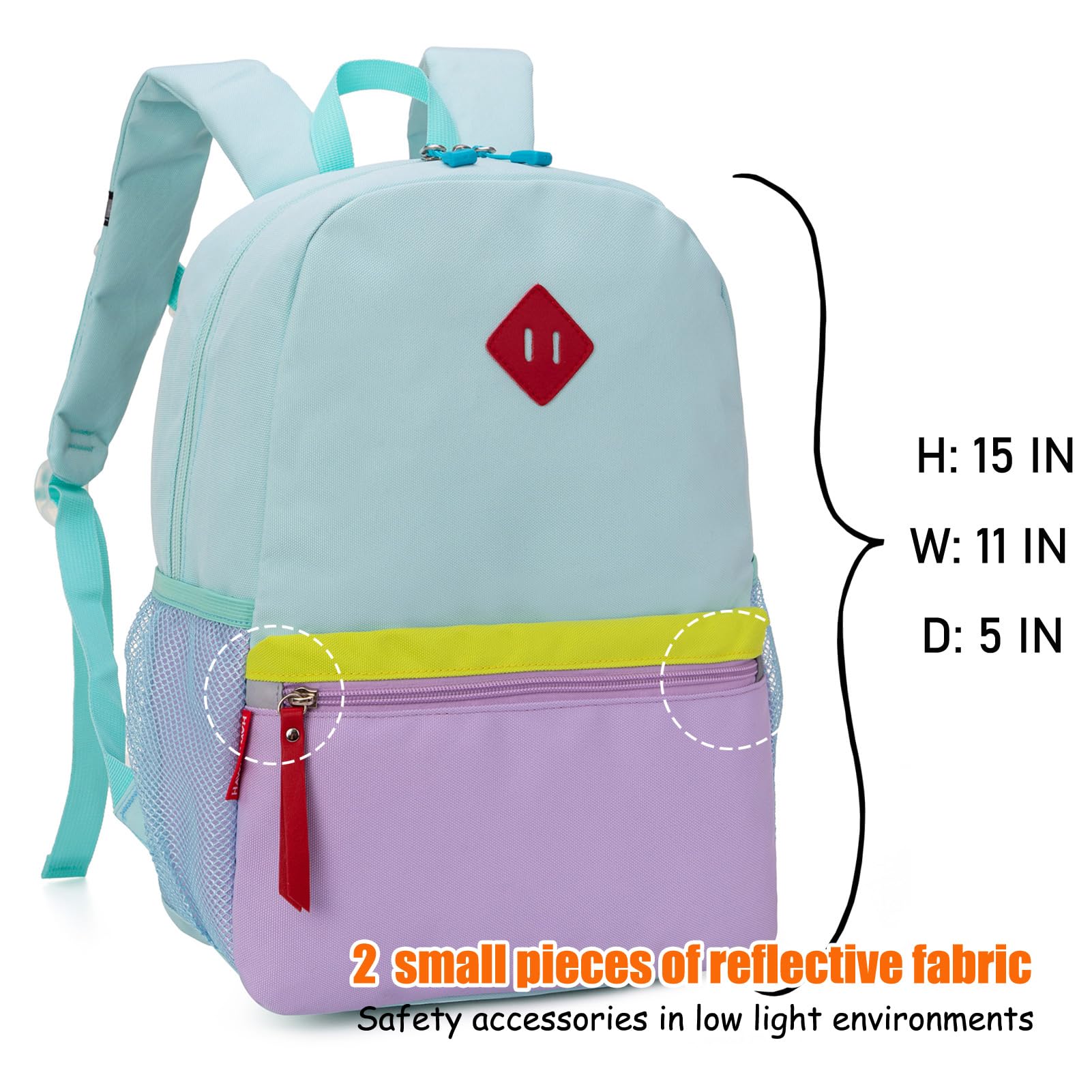 HawLander Preschool Backpack for Toddler Girls, Kids School Bag, Ages 3 to 7 years old, Mini, Purple