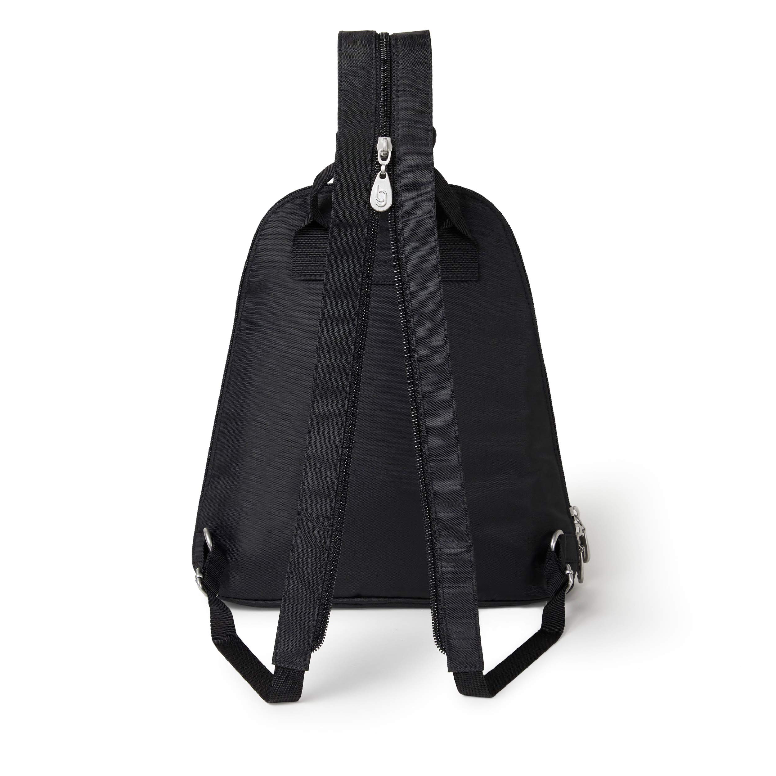 BG by Baggallini Memphis Convertible Backpack - Lightweight, Carry-on Travel Bag With Multiple Pockets and RFID Protection (Geo Floral Print)