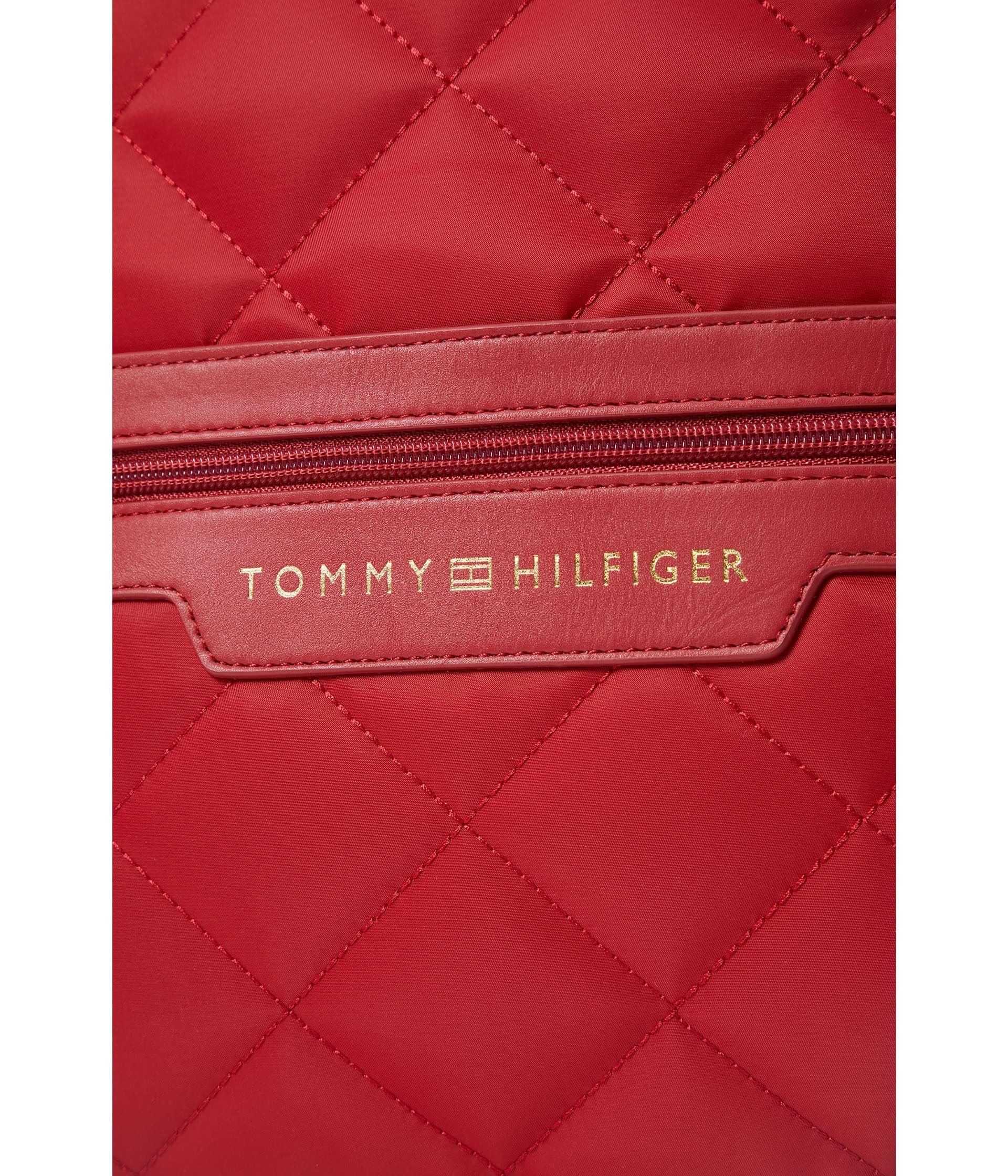 Tommy Hilfiger Daisy Medium Dome Backpack Quilted Smooth Nylon Tommy Red One Size