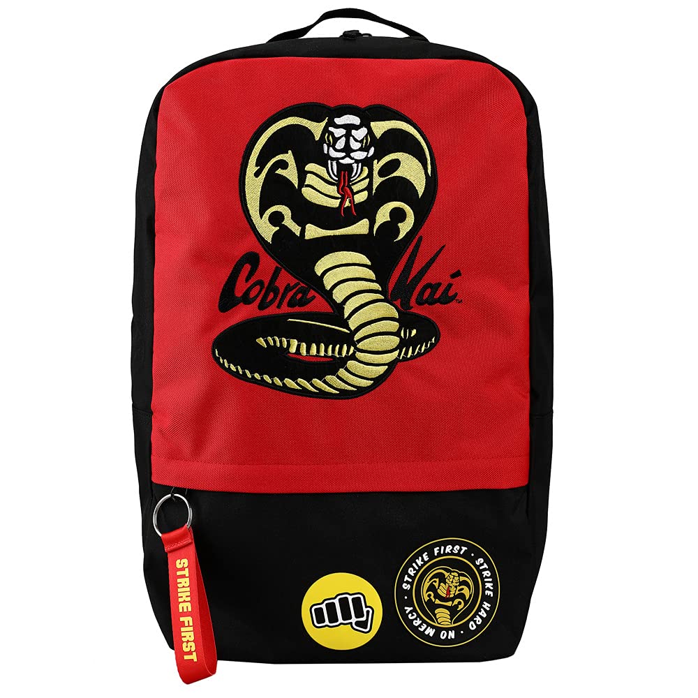 Cobra Kai TV Show Series Red & Black Strike First Tech Backpack