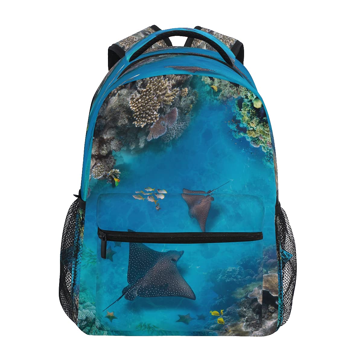 xigua Sea Stingray Print Computer Backpack - Lightweight School Bag for Boys Girls Tenns