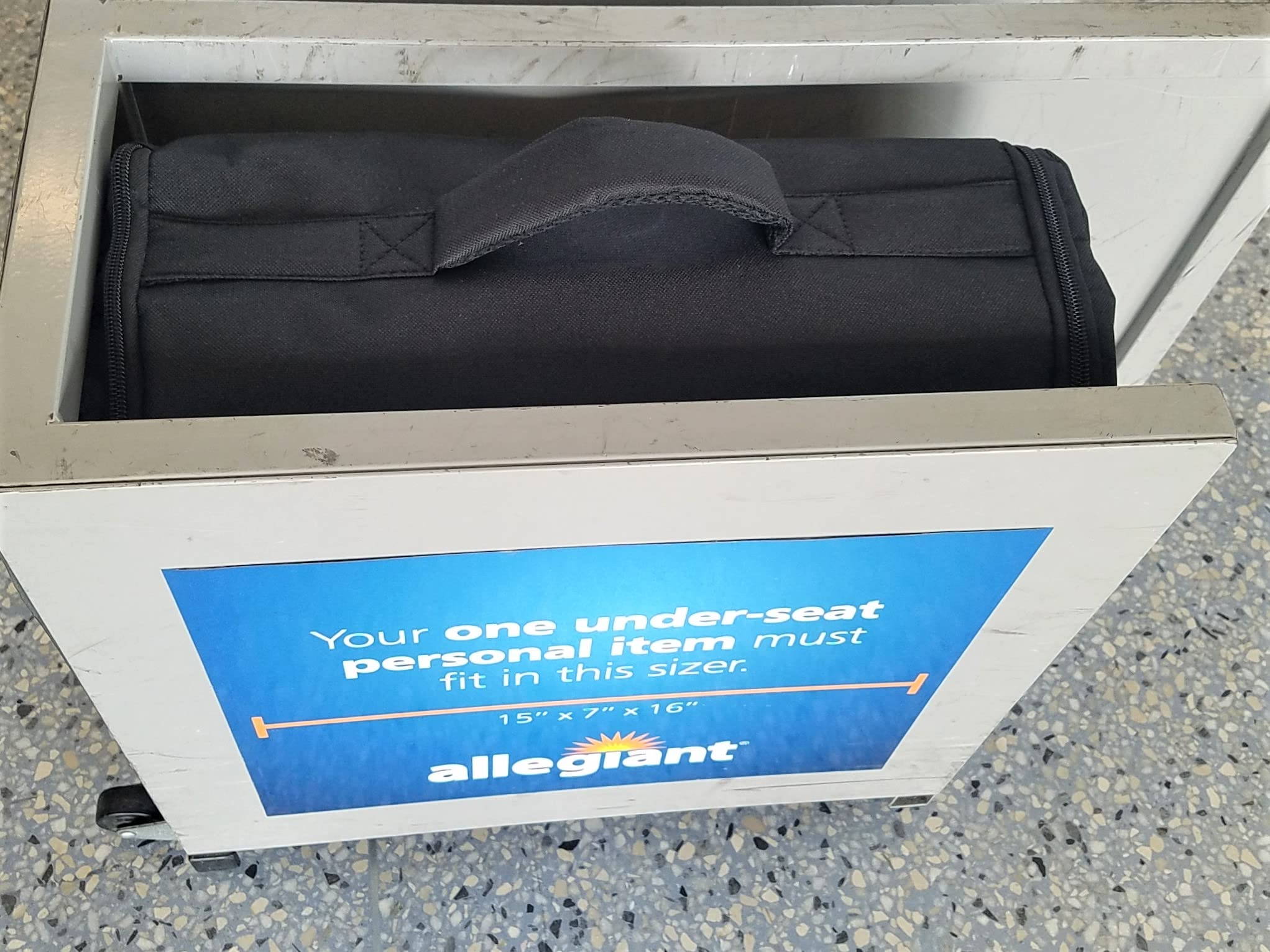 Allegiant Personal Item Bag Backpack 16x15x7 Blue