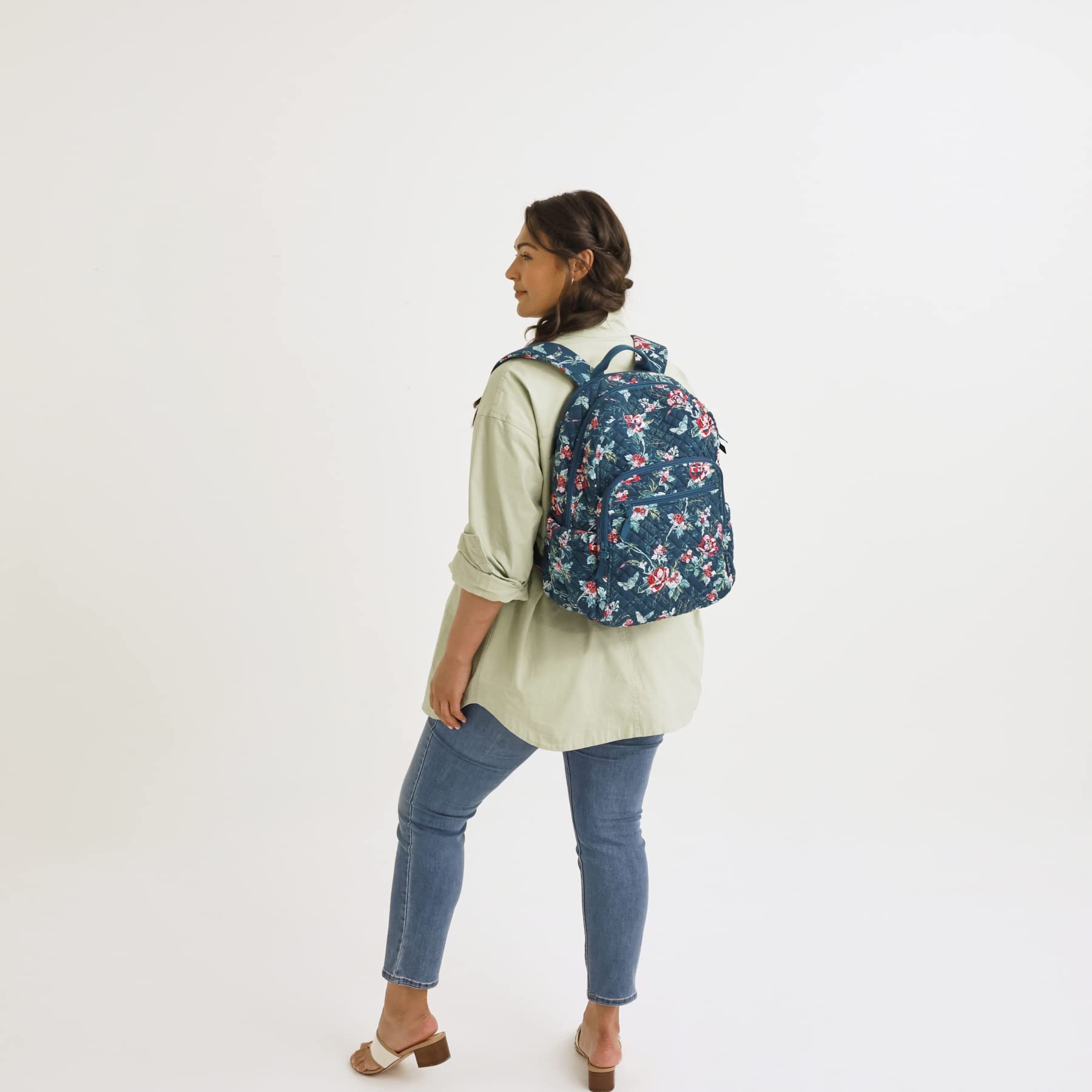 Vera Bradley Women's Cotton Campus Backpack Prairie Paisley