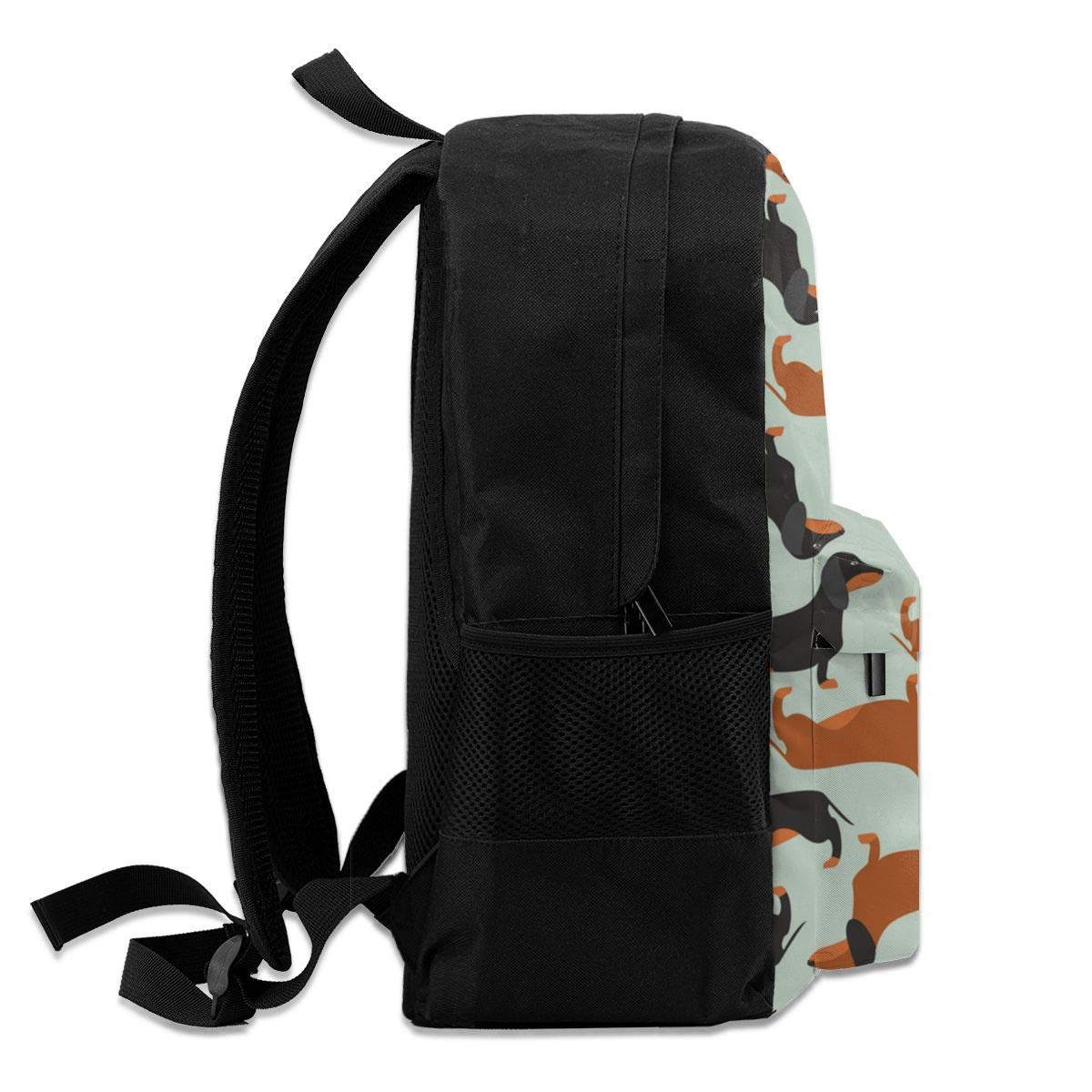Black and Brown Dachshund Laptop Backpack Durable Lightweight School Bookbag Casual Daypack Travel Hiking Camping College