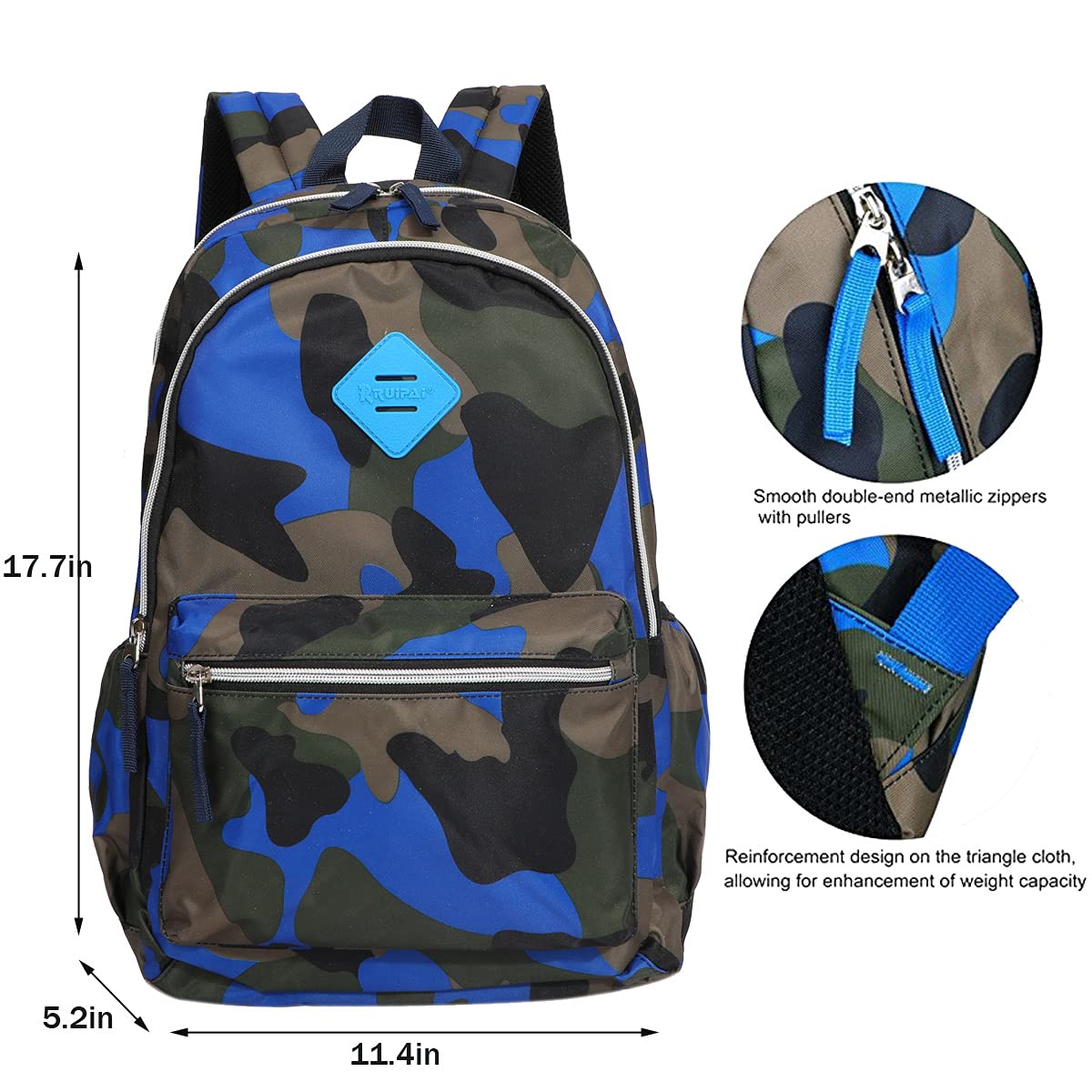 COTEetCI School Backpack for Boys Camouflage Student Bookbag Lightweight Kids Shoulder Daypack Travel Back Pack