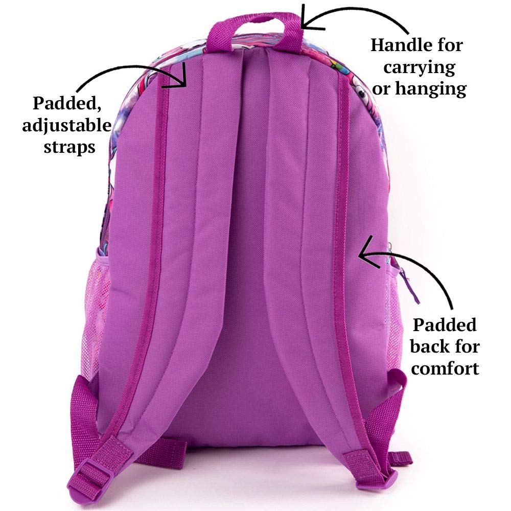 Fab Starpoint Unicorn Backpack for Girls with Headphones β Large, 16 inch, Girls School Backpack Set
