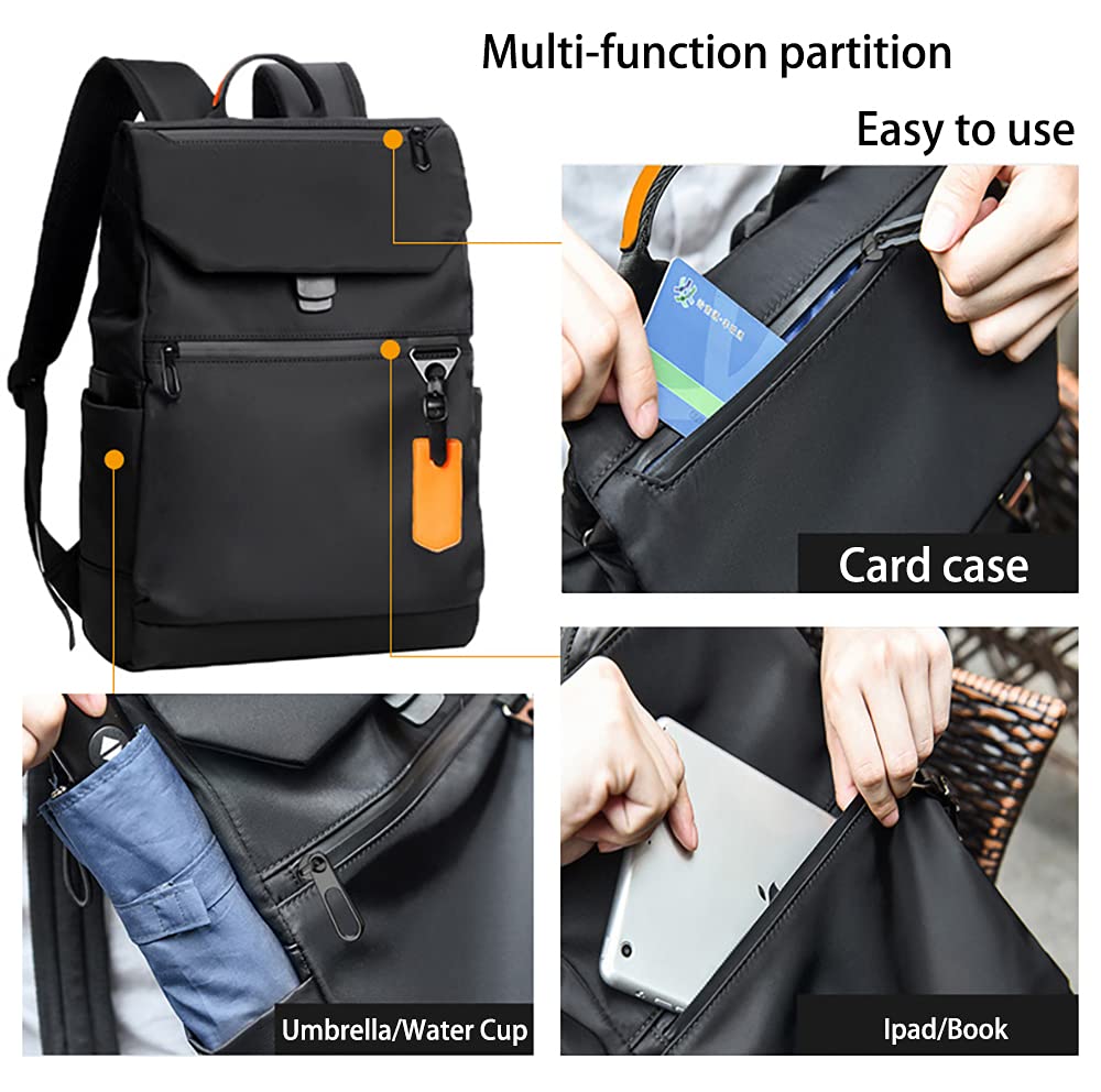 Aipool Men’s and Women’s Grey Casual Daypack Backpacks with Laptop Compartment Computer Backpack for Work School Bookbag