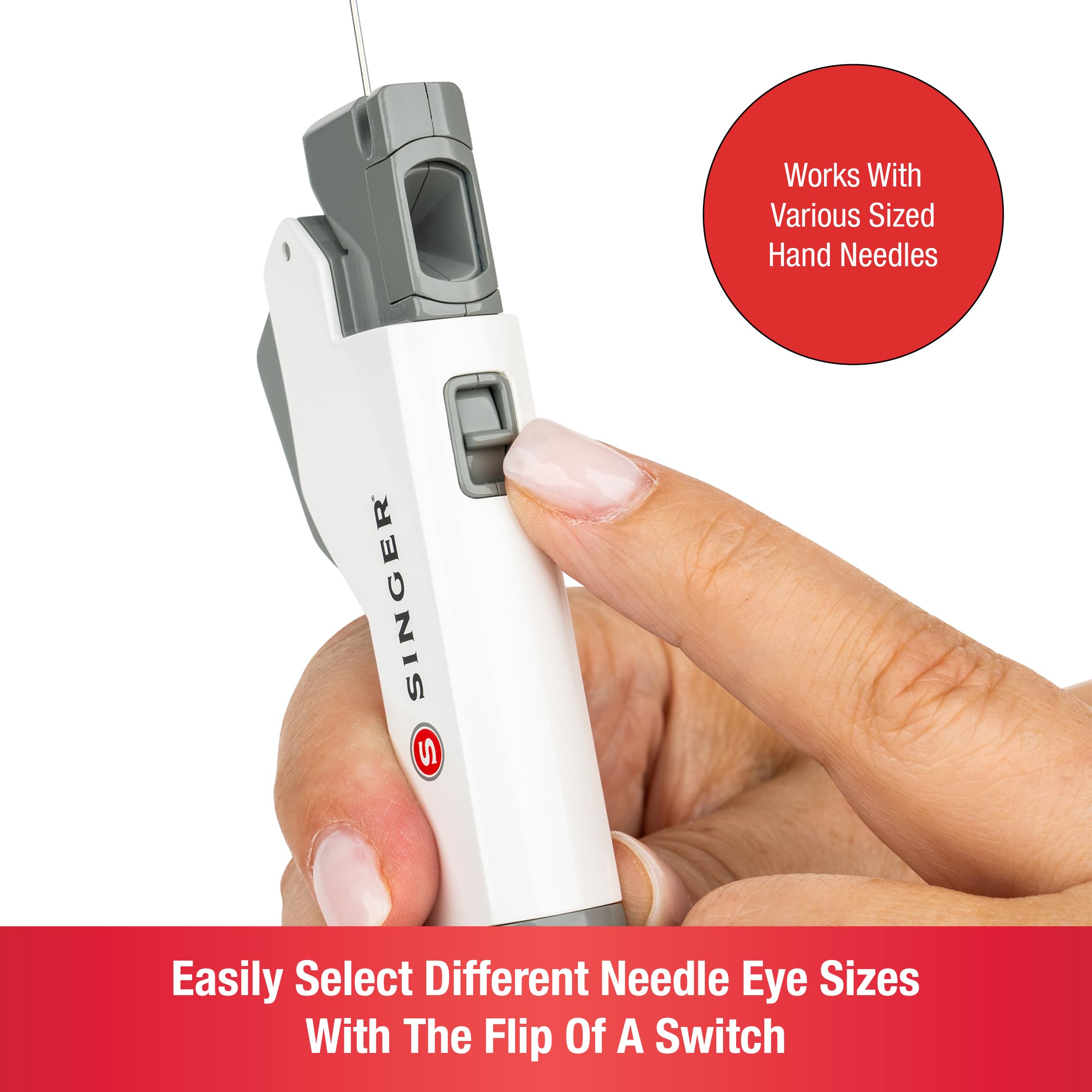 SINGER Needle Threader Assistant - Automatic Hand Sewing Needle Threader