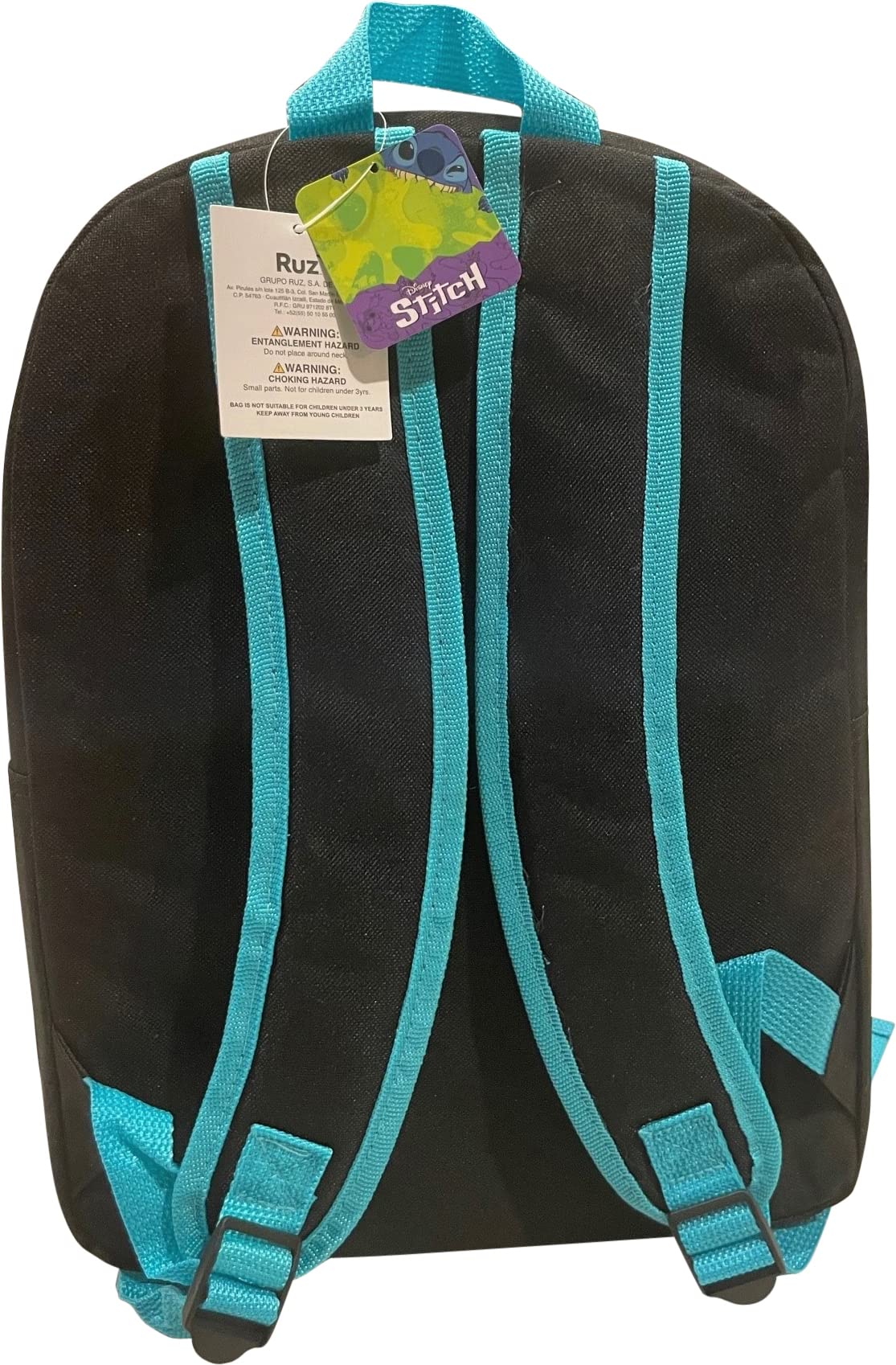 Ruz Stitch Unisex 15" Backpack (Black-Blue)