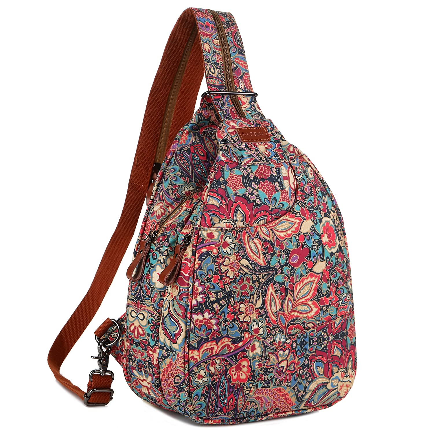 Women's Small Sling Crossbody bag Casual Backpack Purse for Outdoor Travel Hiking Backpack Colorful XB-17 (HS)