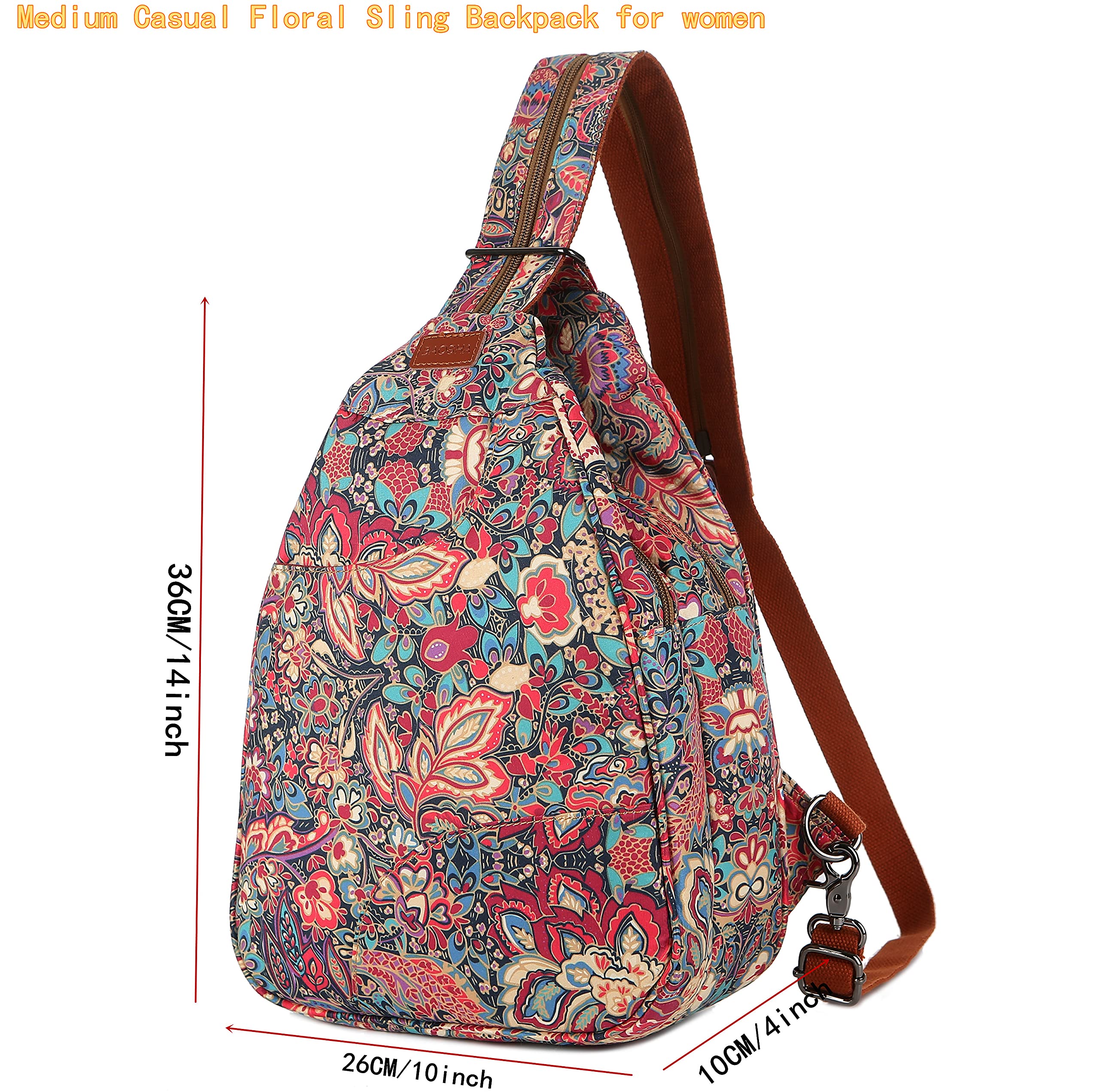 Women's Small Sling Crossbody bag Casual Backpack Purse for Outdoor Travel Hiking Backpack Colorful XB-17 (HS)