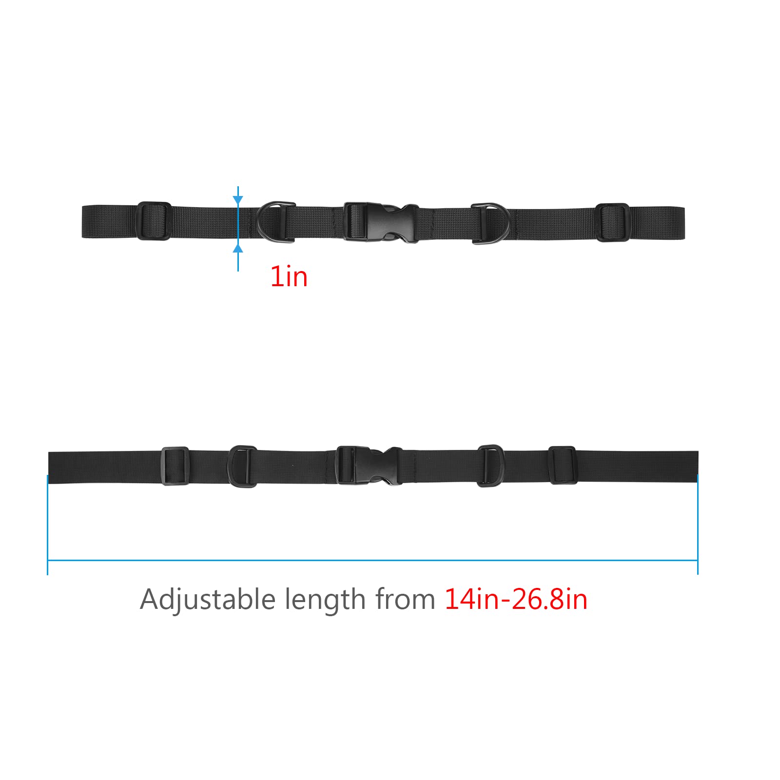 NZII backpack chest straps Adjustable Sternum Strap Chest Belt Backpack with 26.7 in [2 Pack] (1IN*2)