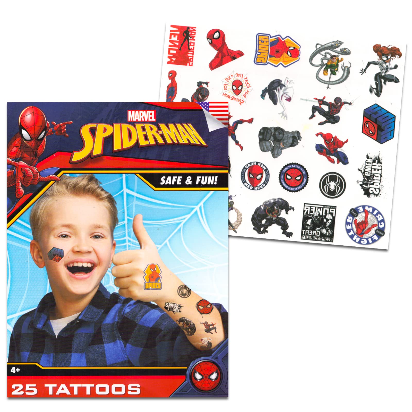 Marvel Spiderman Backpack With Lunch Box ~ 5 Pc Back to School Bundle With 16" Spiderman School Bag For Boys, Girls, Kids, Lunch Bag, Water Bottle, And More