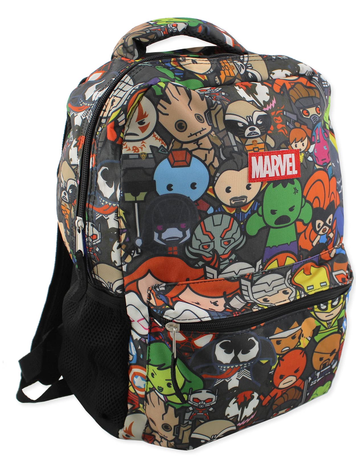 Marvel Kawaii Avengers Boys Girls 16" School Backpack (One Size, Charcoal Grey)