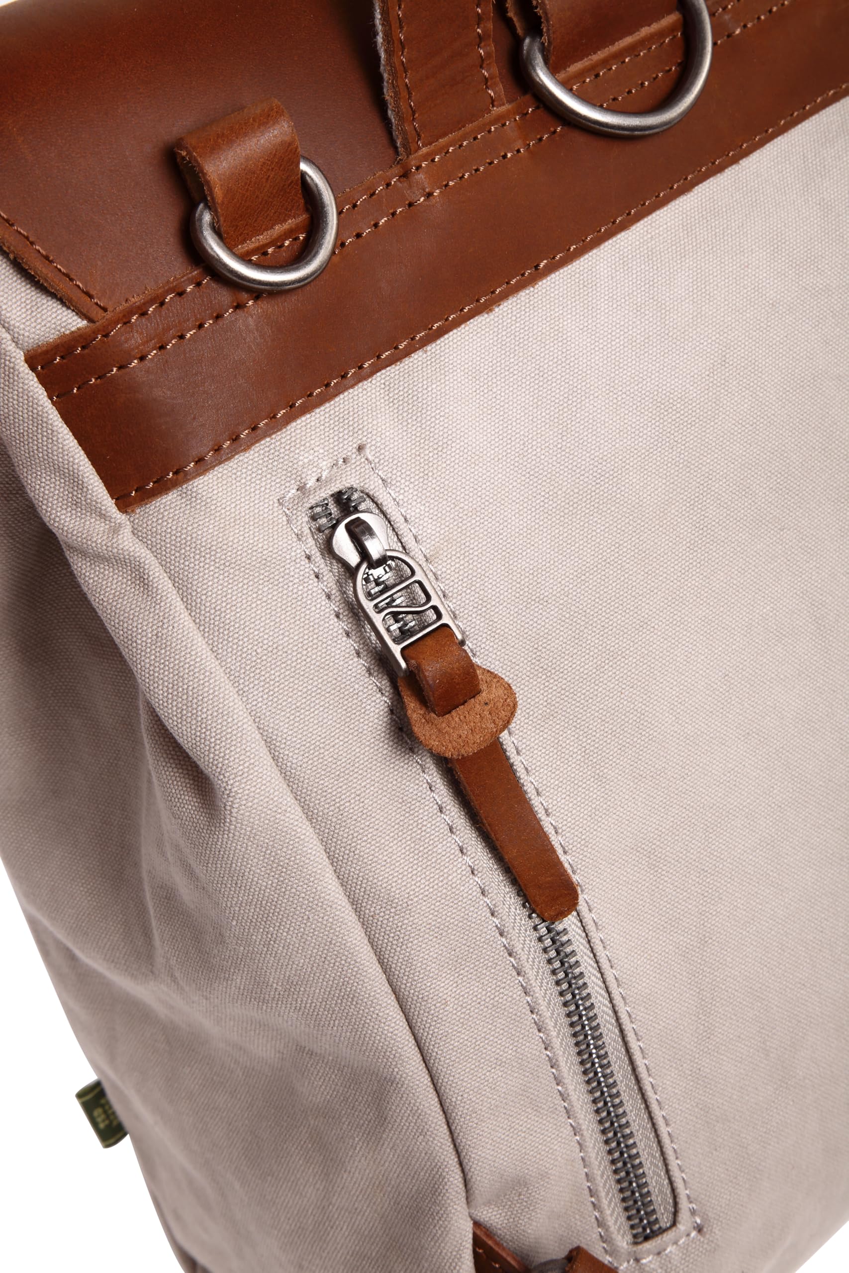 TSD The Same Direction Cooper Canvas Leather Backpack Convertible Crossbody (Ivory)