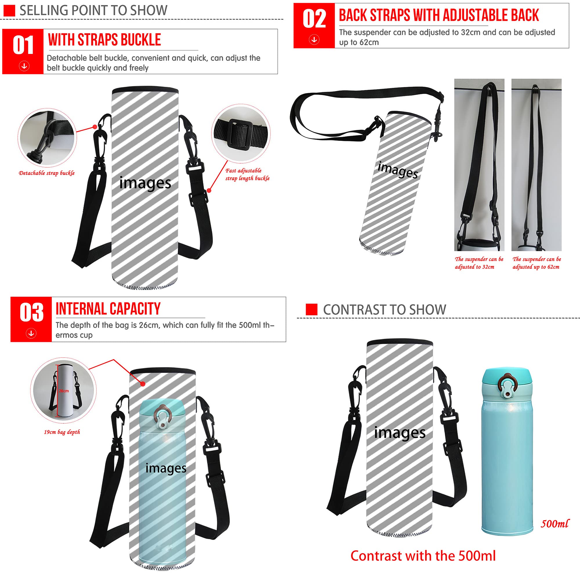 Belidome Horse Backpack for Kids Boys Girls Insulated Lunch Bag Pencil Case Bottle Holder Cover