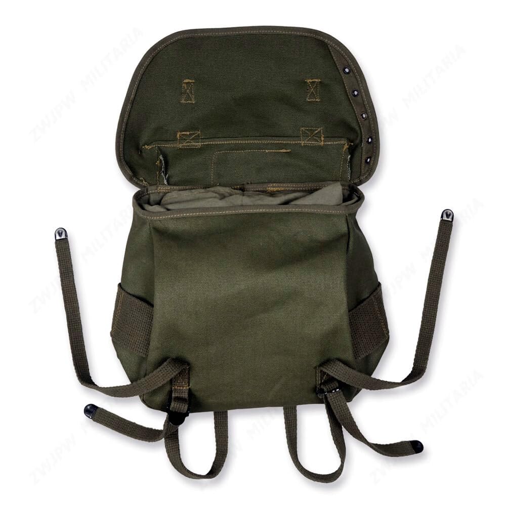 YBRR M1961 M1956 Butt Pack Bag Pouch US Vietnam Era Canvas Combat Field Gear with Straps Green