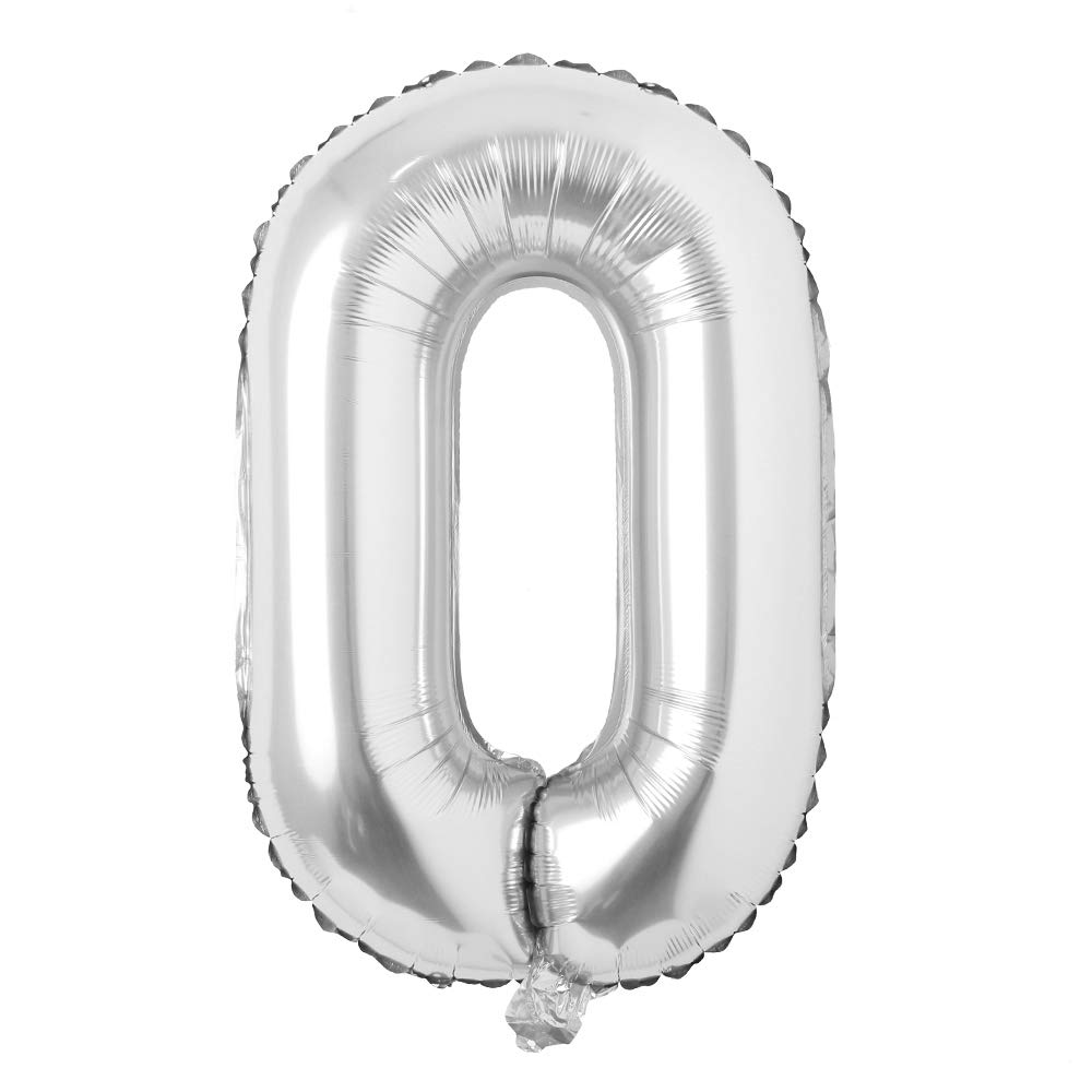 32 inch Letter Balloons Silver Alphabet Number Balloons Foil Mylar Party Wedding Bachelorette Birthday Bridal Shower Graduation Anniversary Celebration Decoration (32 INCH Silver 1)