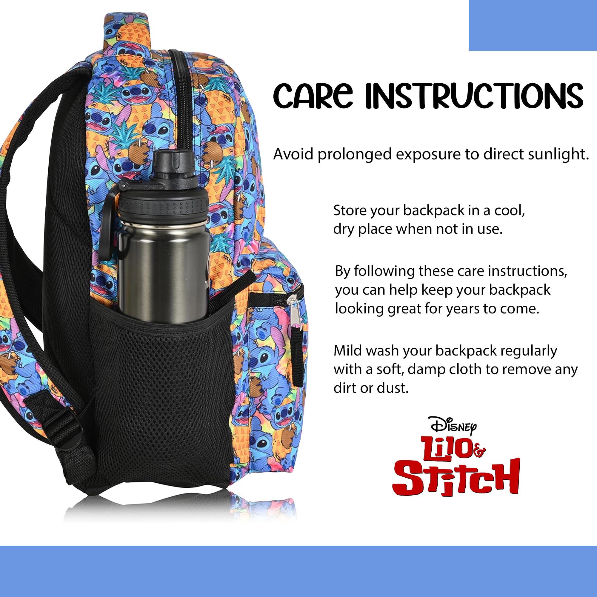 Disney Lilo and Stitch Backpack | Girls, Boys, Teens, Adults | Officially Licenced Stitch Backpacks For School