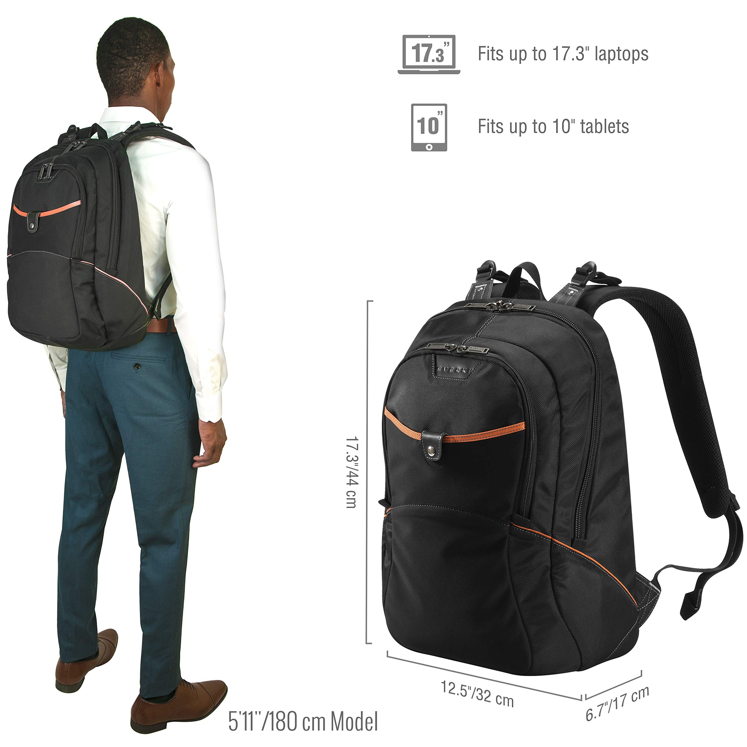 Everki Glide Laptop Backpack for 17.3-Inch Compact, Light (EKP129)