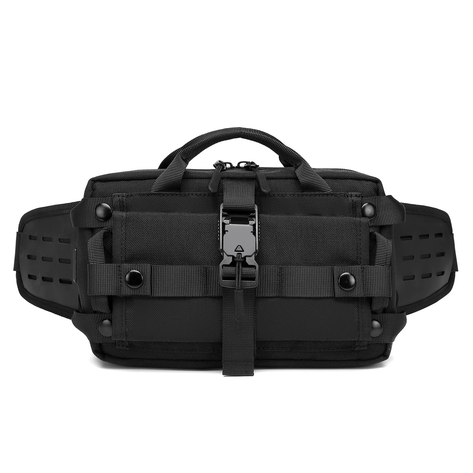 ATZB Waist Pack for Men Sling Bag Chest Crossbody Shoulder Backpack with USB Water-Repellent with Water Bottle Holder