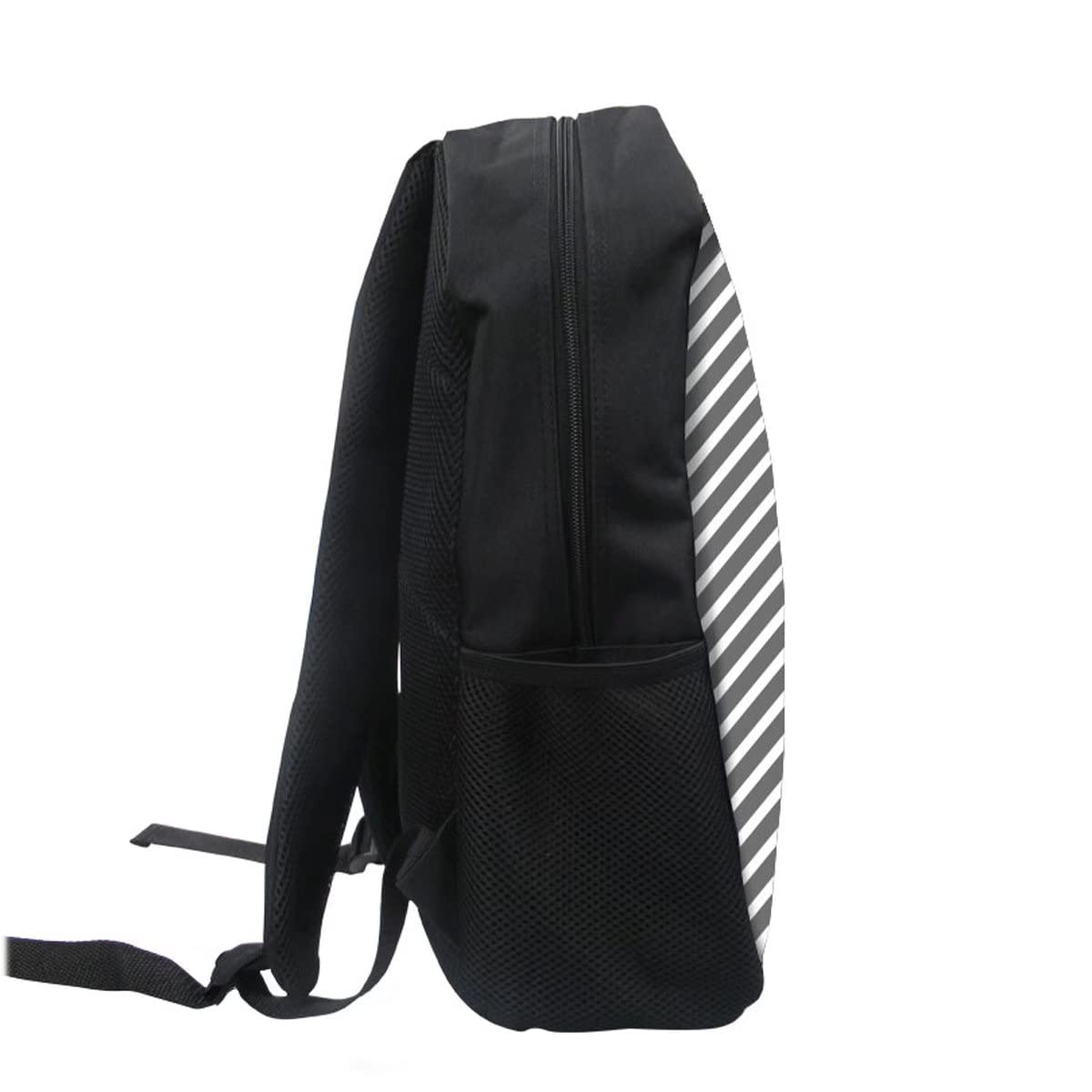 Hawapod Cute Dog Pug Causal Stripe Backpack Teen Backpacks For Girls School Bag Boys Travel Daypack