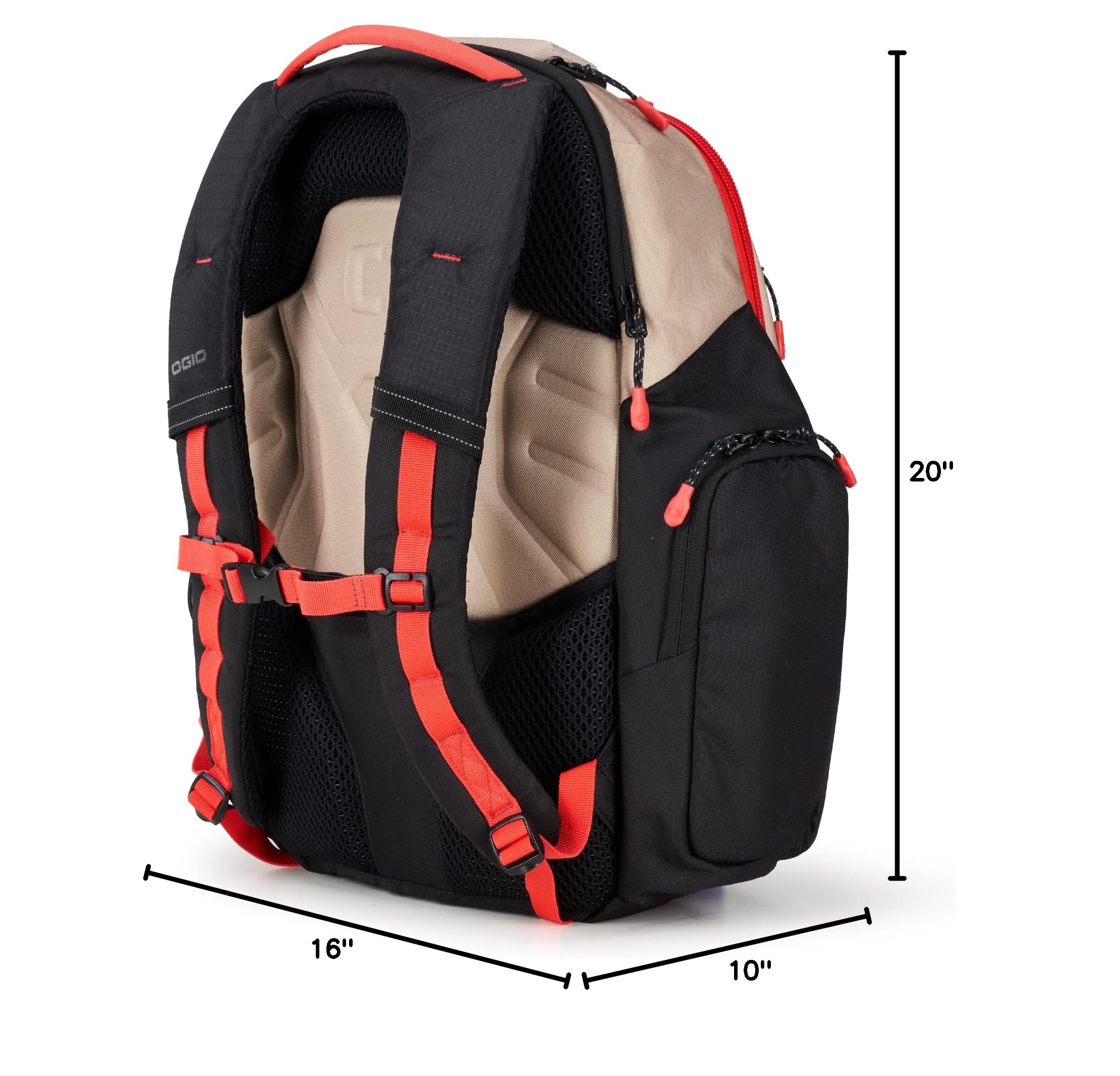 OGIO Gambit Pro Backpack, Tan/Blue/Red, 25 Liter