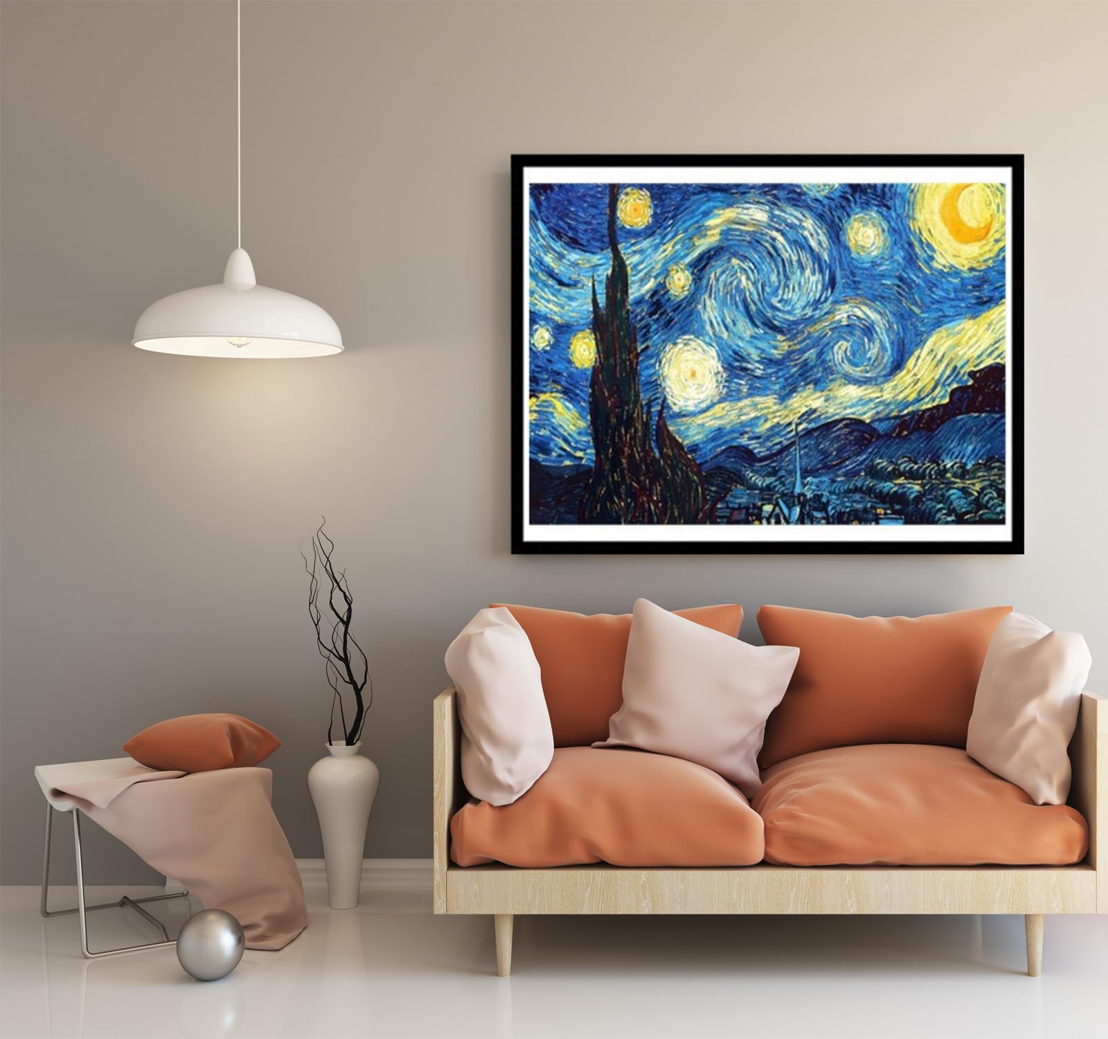 Full Drill 5D Diamond Painting 20X16 inch, OWAY Paint by Number Kits Starry Night Diamond Painting Kits for Home Wall Decor