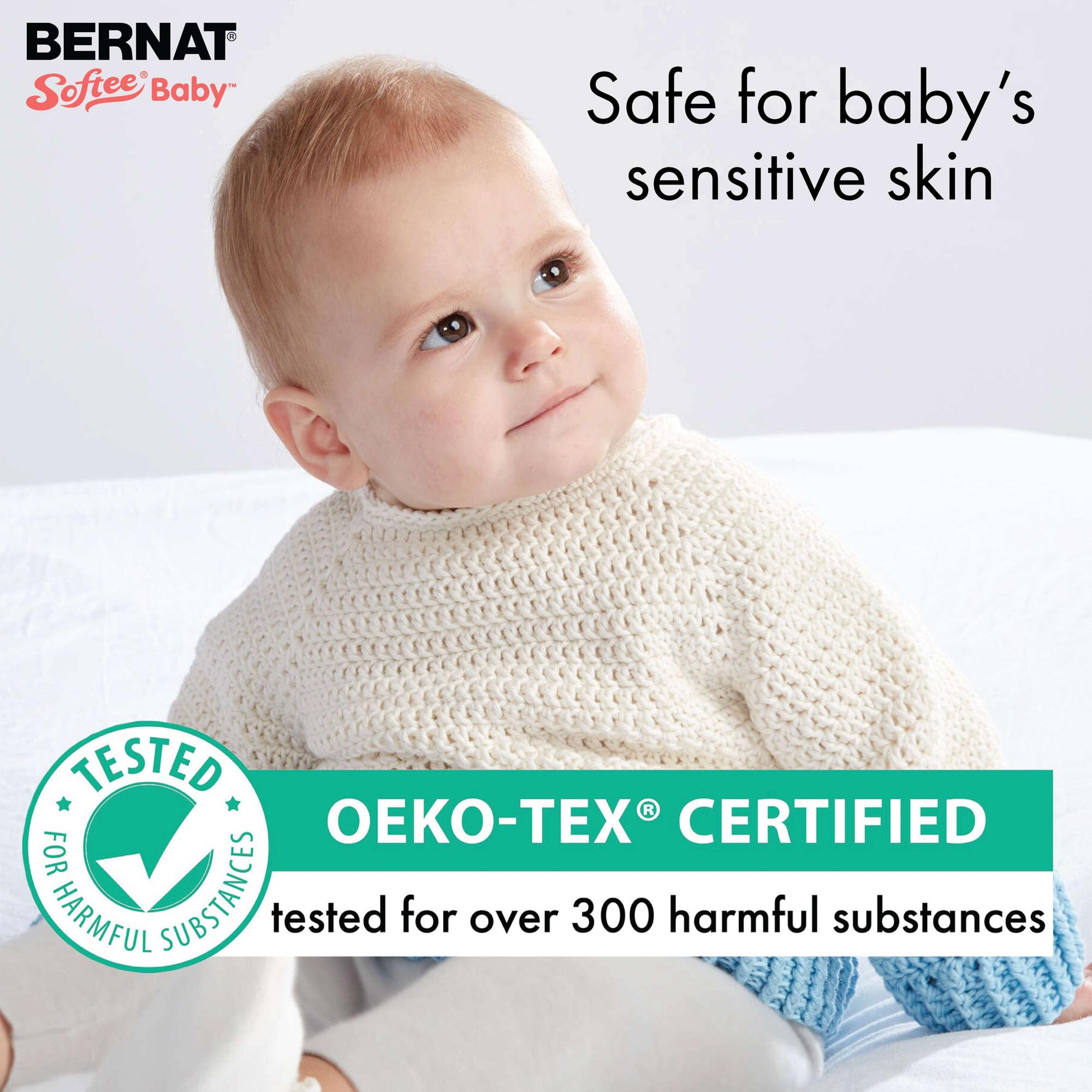 Bernat Softee Baby White Yarn - 3 Pack of 141g/5oz - Acrylic - 3 DK (Light) - 362 Yards - Knitting/Crochet