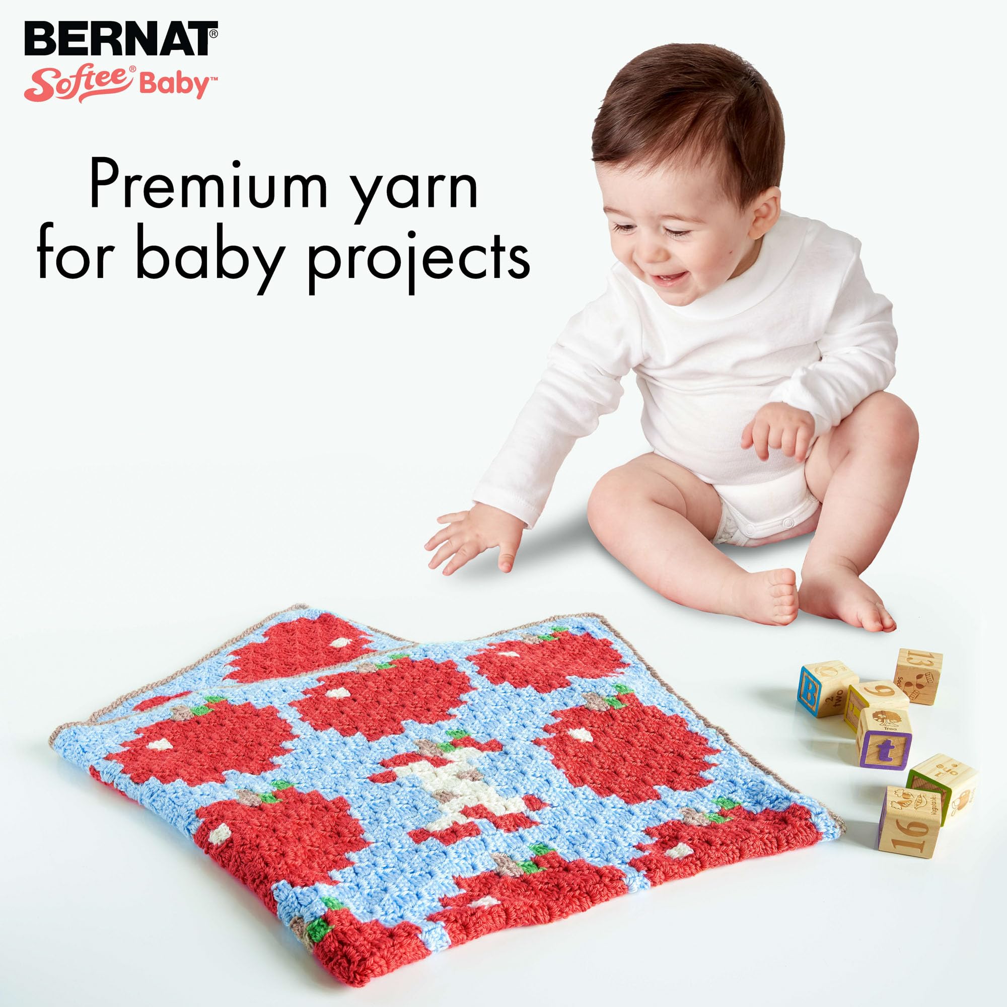 Bernat Softee Baby White Yarn - 3 Pack of 141g/5oz - Acrylic - 3 DK (Light) - 362 Yards - Knitting/Crochet