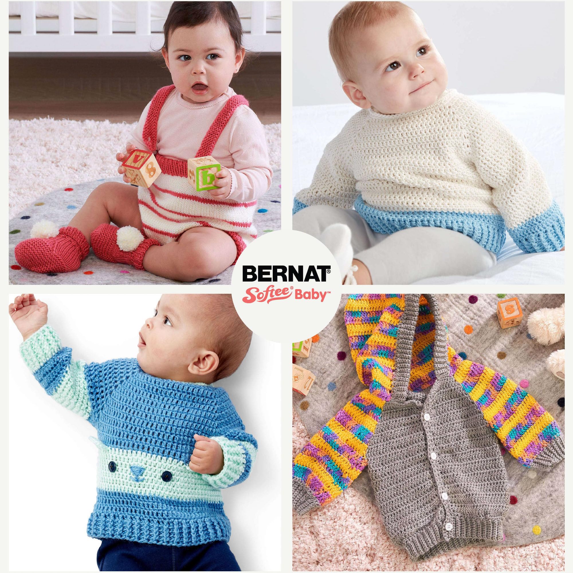 Bernat Softee Baby White Yarn - 3 Pack of 141g/5oz - Acrylic - 3 DK (Light) - 362 Yards - Knitting/Crochet