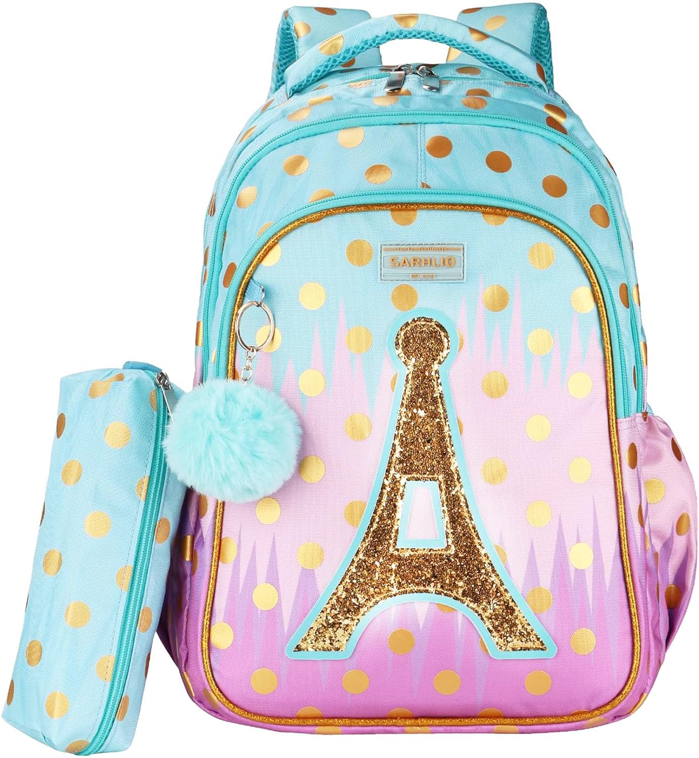SARHLIO Kids Backpack 14” for Boys and Girls The Right Size Light Weight 600 Denier Polyester Water Resistant with Dinosaur for Preschool Kindergarten Early Elementary School Blue (KB14B1)